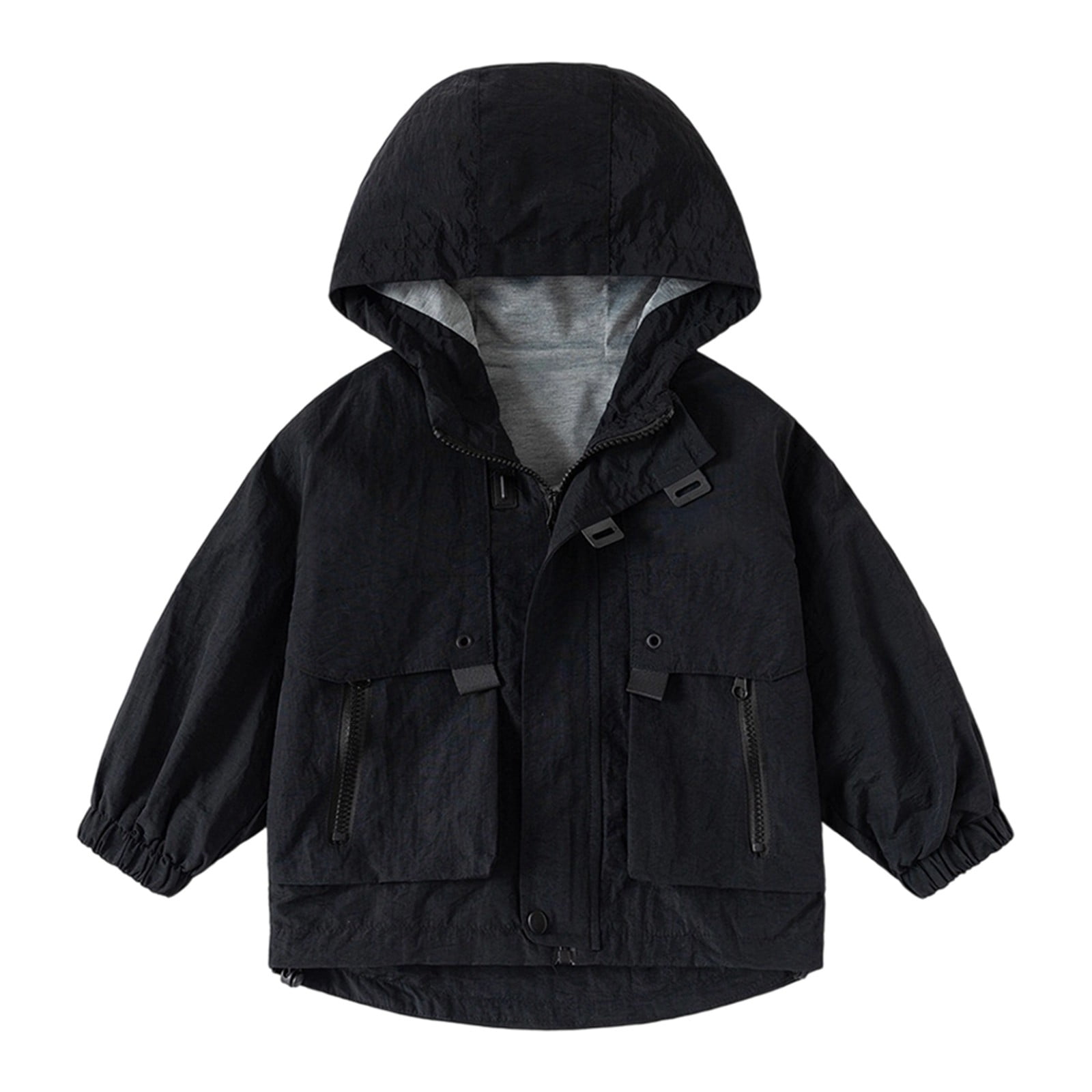 Hjtefg Boys Windbreaker Jacket - Kids Lightweight Hooded Coat, Casual ...