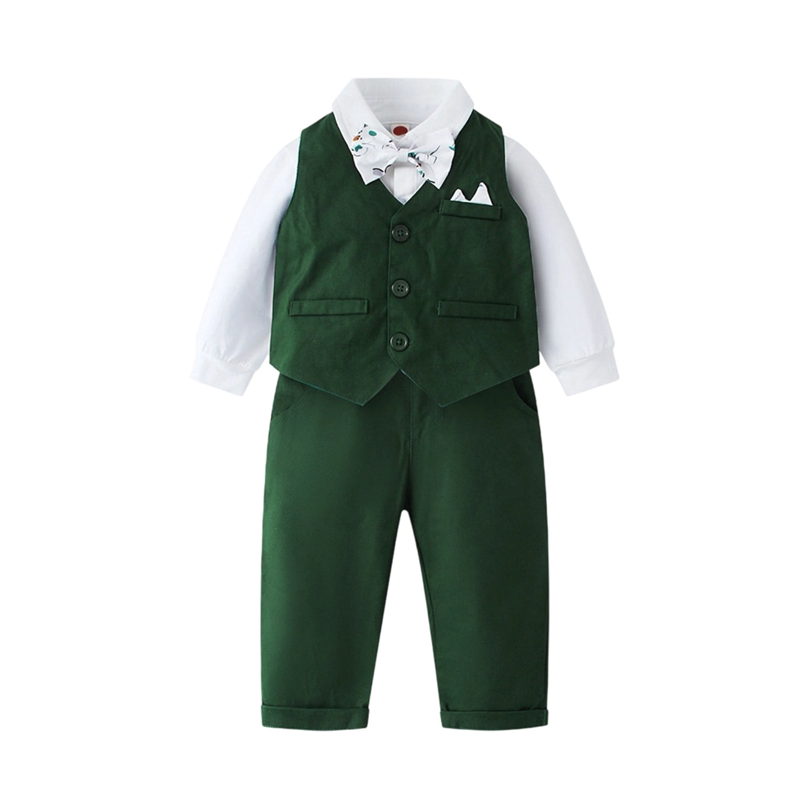 Hjtefg Elegant Children Dress Gentleman Bodysuit For Boys Spring Autumn ...