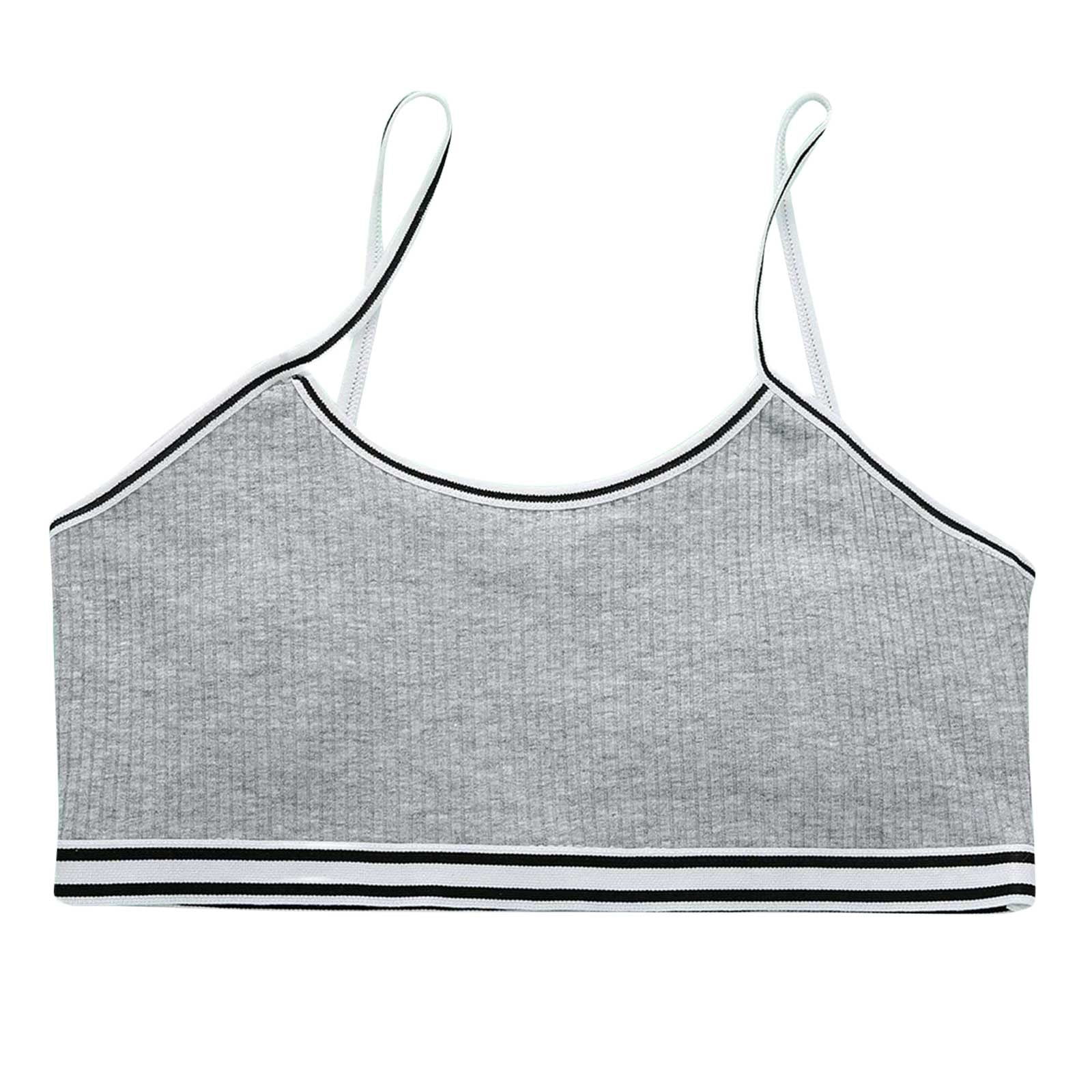 Hjtefg Girls Adjustable Training Bra - Soft Wirefree Bralette Vest with ...