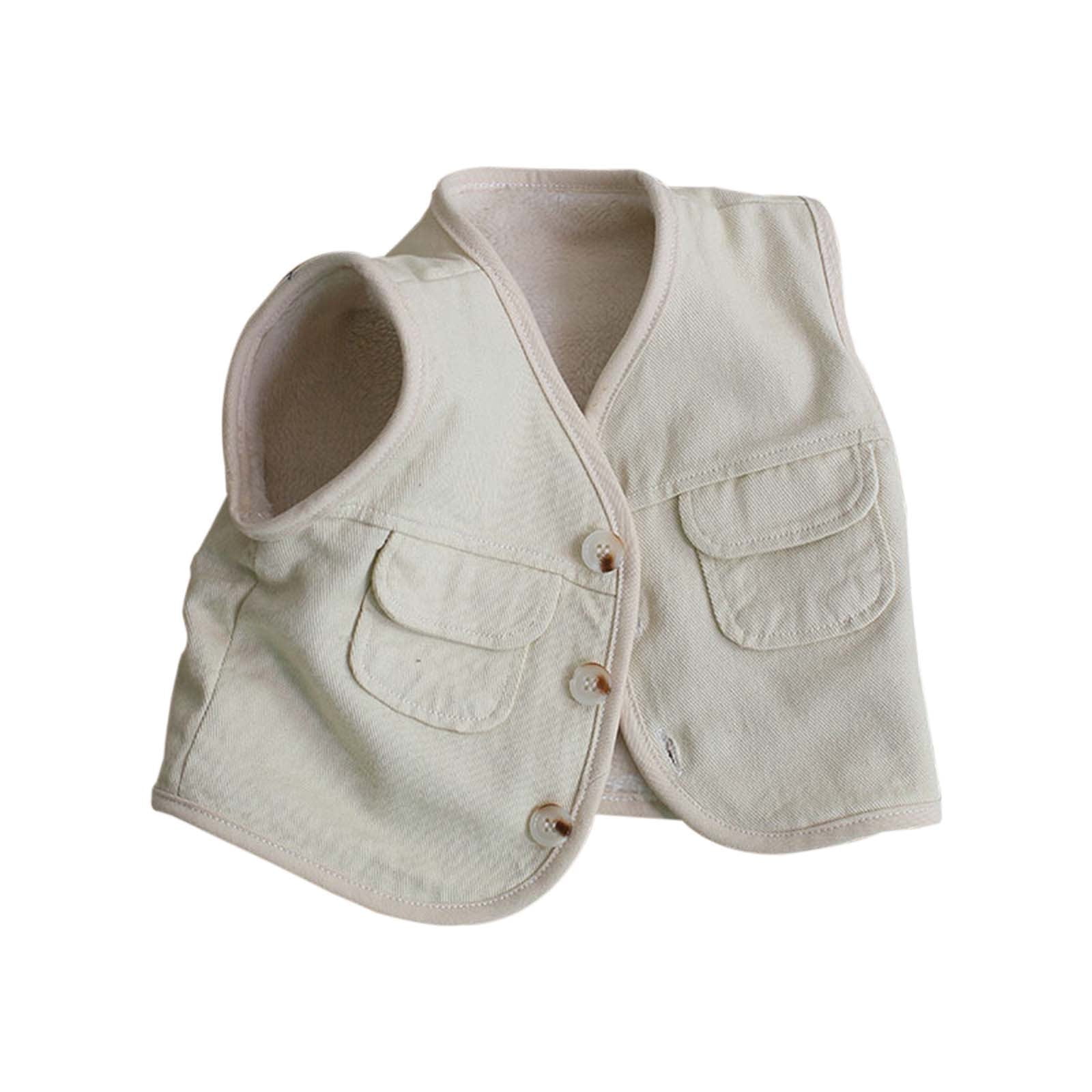 Hjtefg Kids Polar Vest - Soft Brushed Sleeveless Jacket for Boys ...