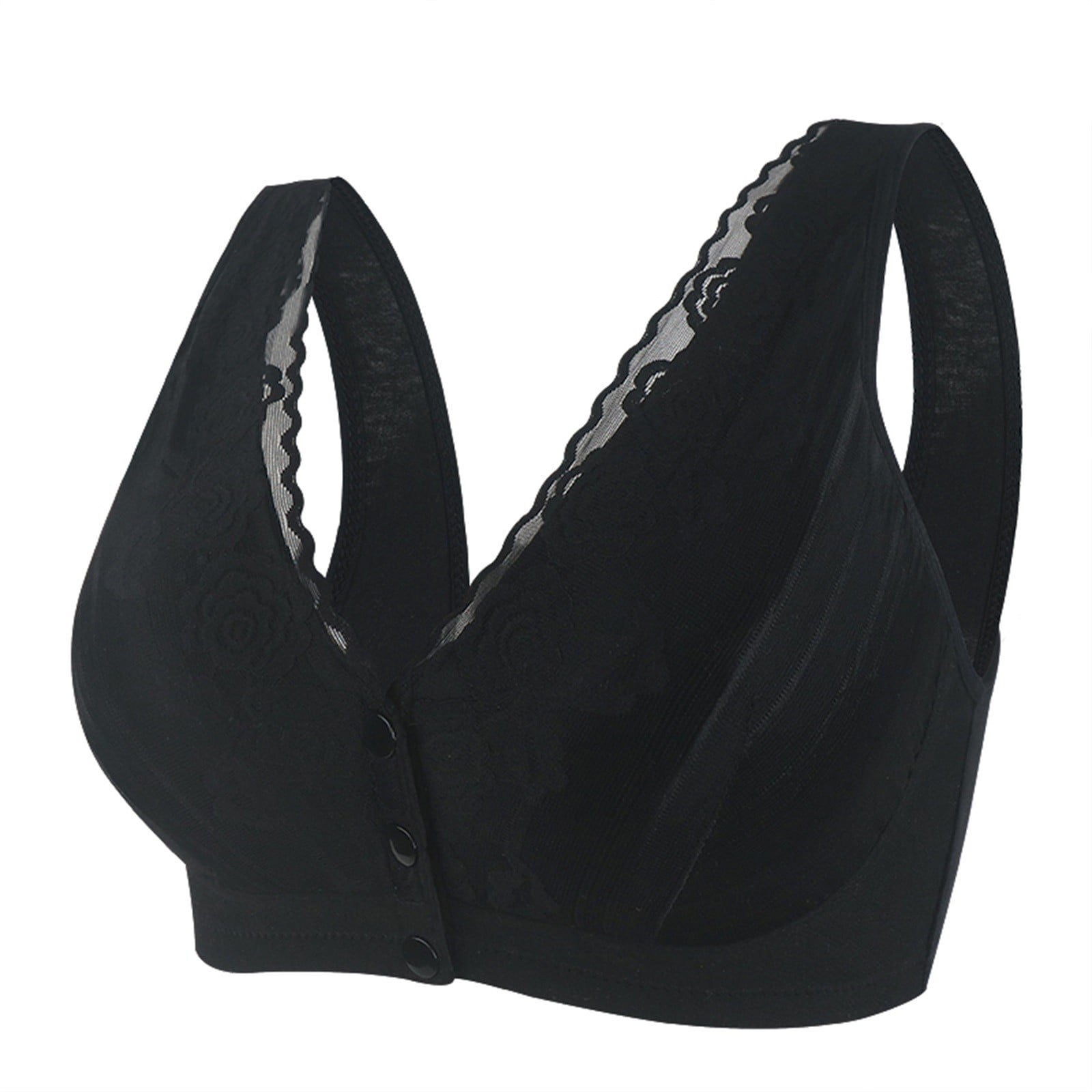 Hjtefg Lace Front Hook Bralette - Wireless Summer Comfort, Wide Strap ...