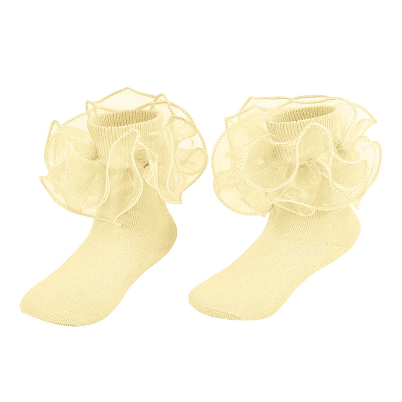 Hjtefg Lolita Girls' Socks - Delicate Lace Trim Ankle Socks, Pure Color ...