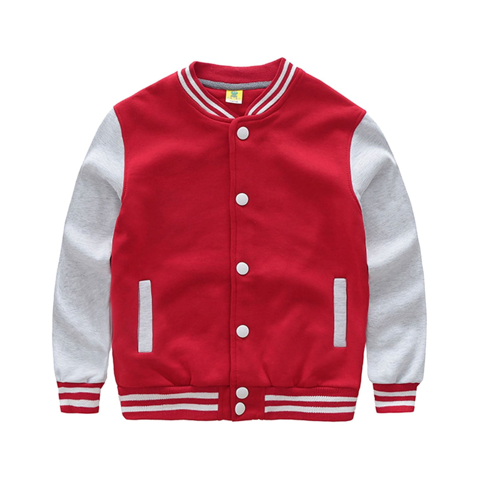 Hjtefg Toddler Boys' Baseball Jacket - Color-Block Windbreaker with ...