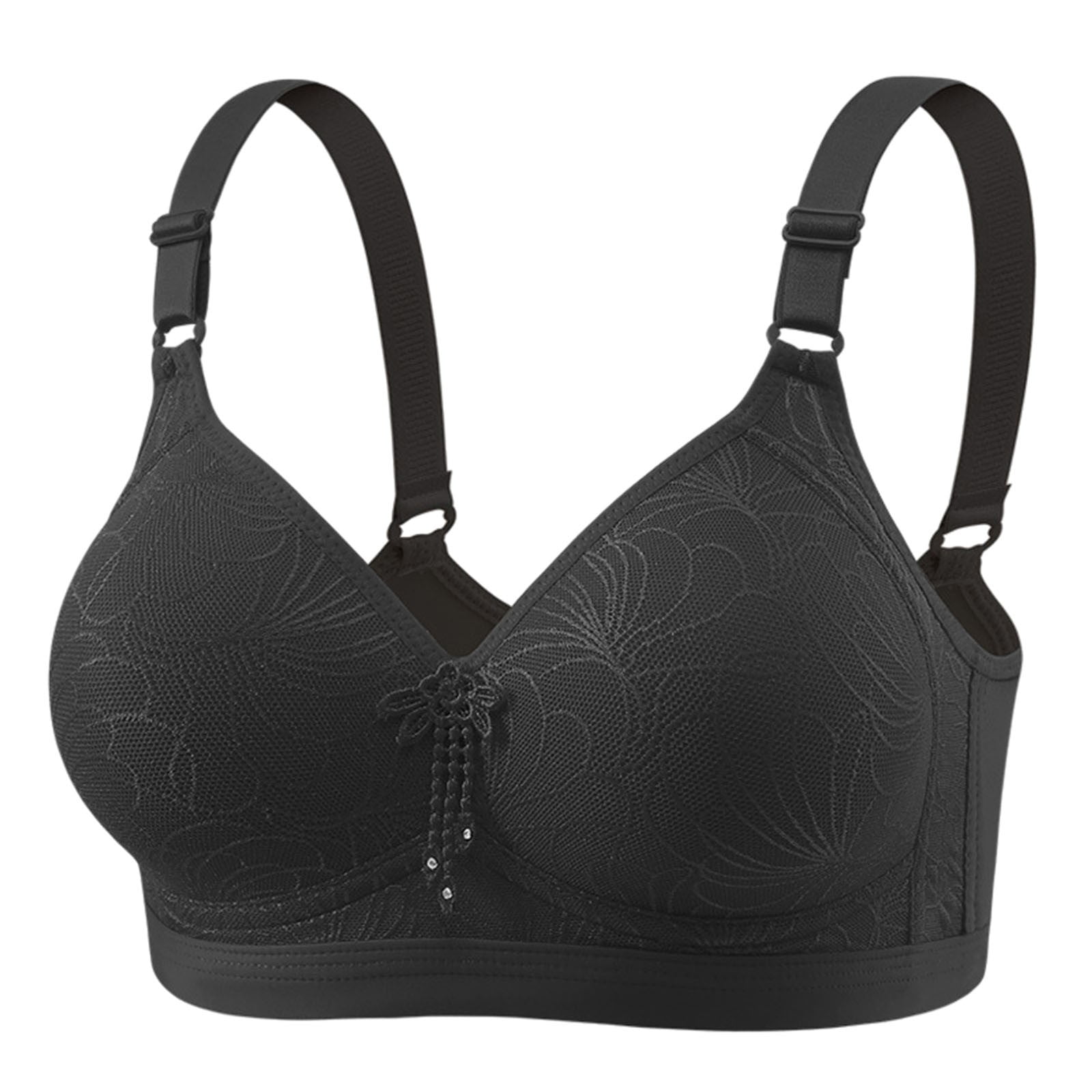 Hjtefg Womens Front Closure Bra Fixed Cup Underwire Comfort Bra for ...