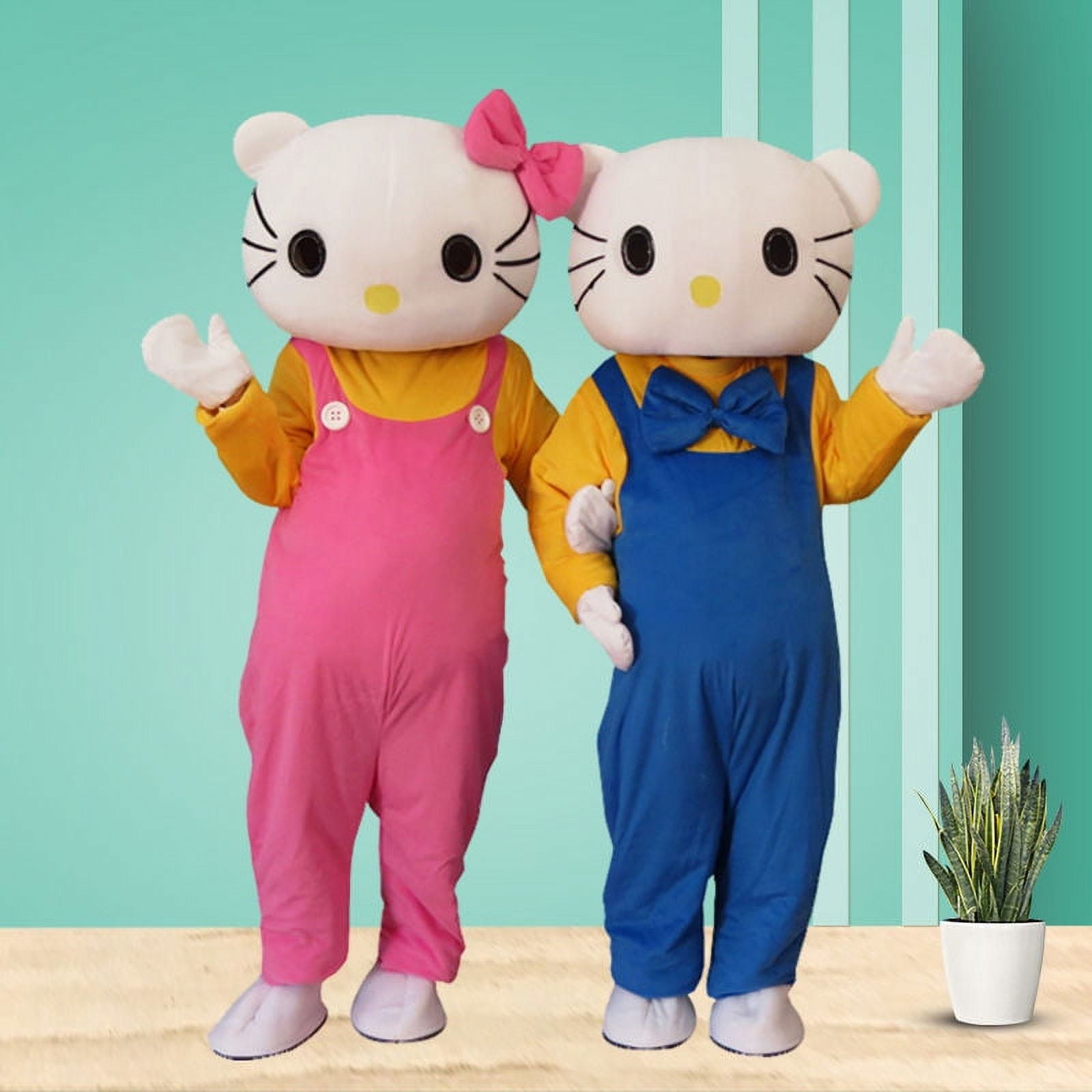 Hk cat cartoon doll costume hello kitty people wearing walking kitty ...