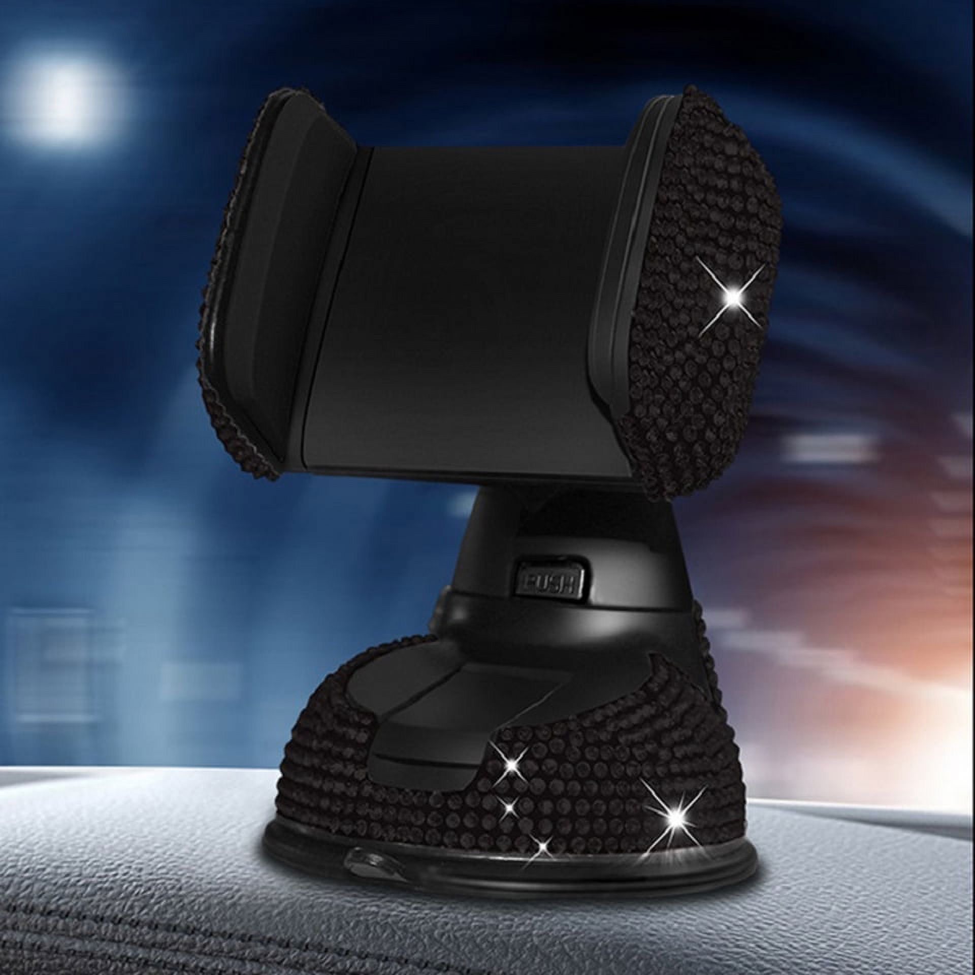 Hkgk luxury rhinestone bling crystal car cell phone mount girls ...