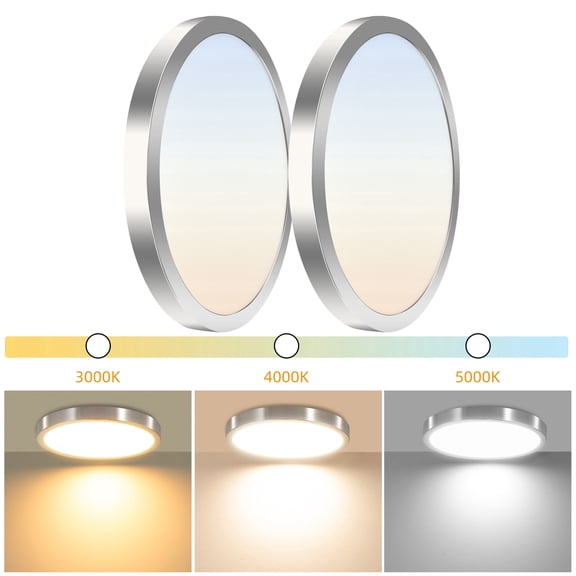 Feit Electric Edge-Lit Flat Panel LED Utility Flush Mount Ceiling Light ...