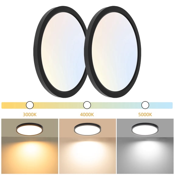 Feit Electric Edge-Lit Flat Panel LED Utility Flush Mount Ceiling Light ...