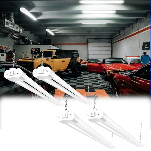 hykolity 4 Pack 4FT LED Shop Light, Linkable Utility Shop Lights, 42W ...