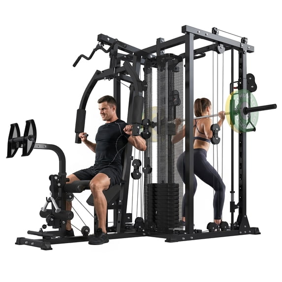 Hlivelood Multifunction Home Gym Equipment Workout Station, Smith ...
