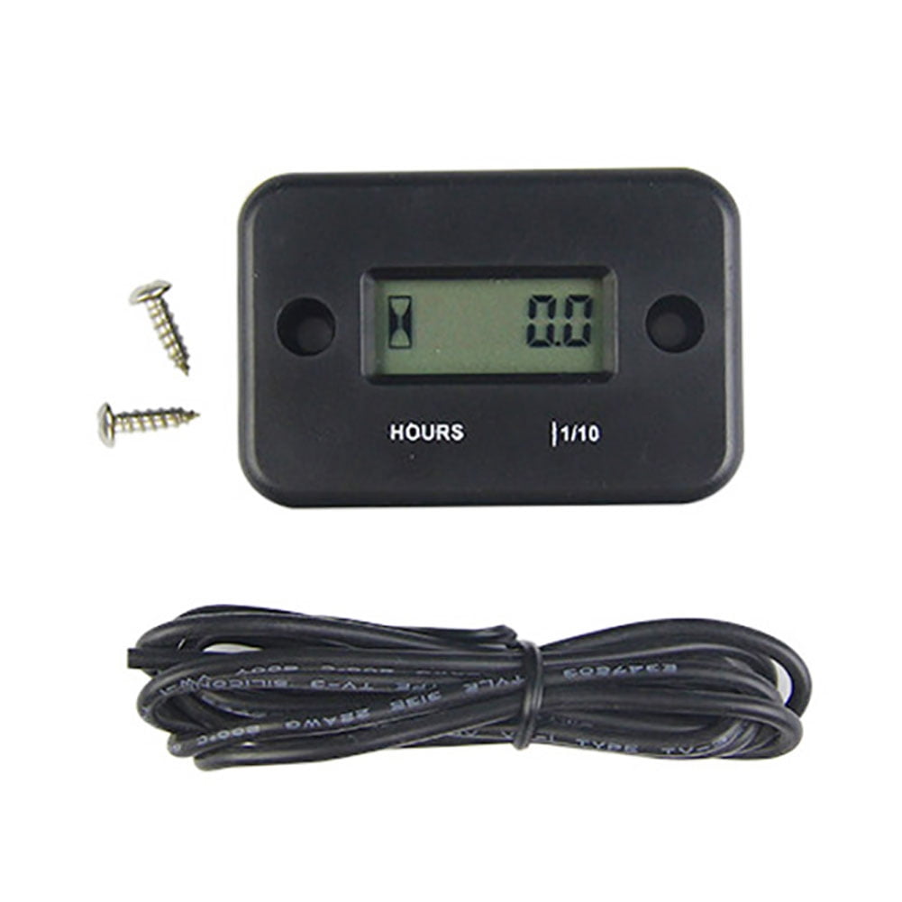 Hloma Digital LCD Waterproof Hour Meter Counter for Motorcycle Boat Quad Bike ATV - Walmart.com