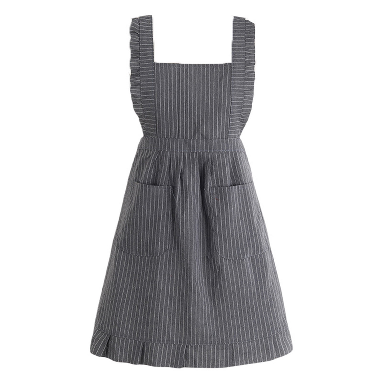 Hloma Kitchen Apron Soft Texture Double Pocket Design Breathable ...