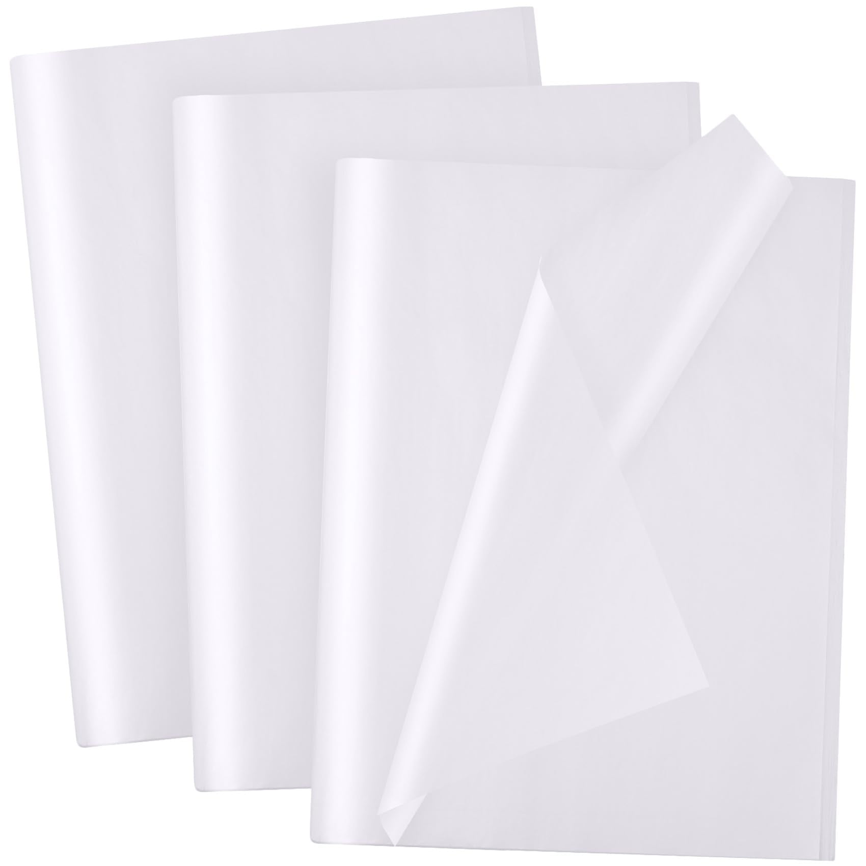 Hlonon 100 Sheets White AIF4 Tissue Paper 12 x 20 Inches Recyclable ...