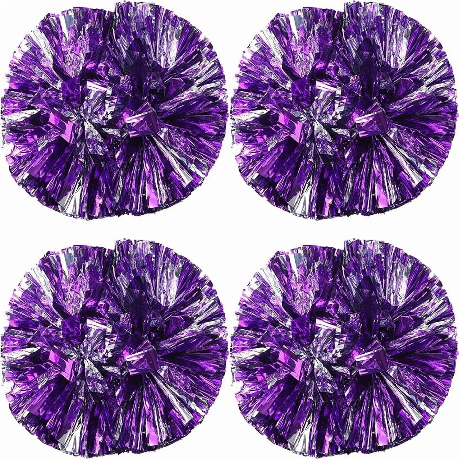 Hlonon 4 Pack Cheerleader Pom Poms Sports Dance Cheer Plastic Pom Poms ...