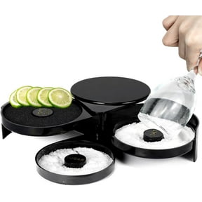 Kusmil 3 Tier Bar Glass Rimmer for Salt, Sugar, Lime Juice, Cocktail ...