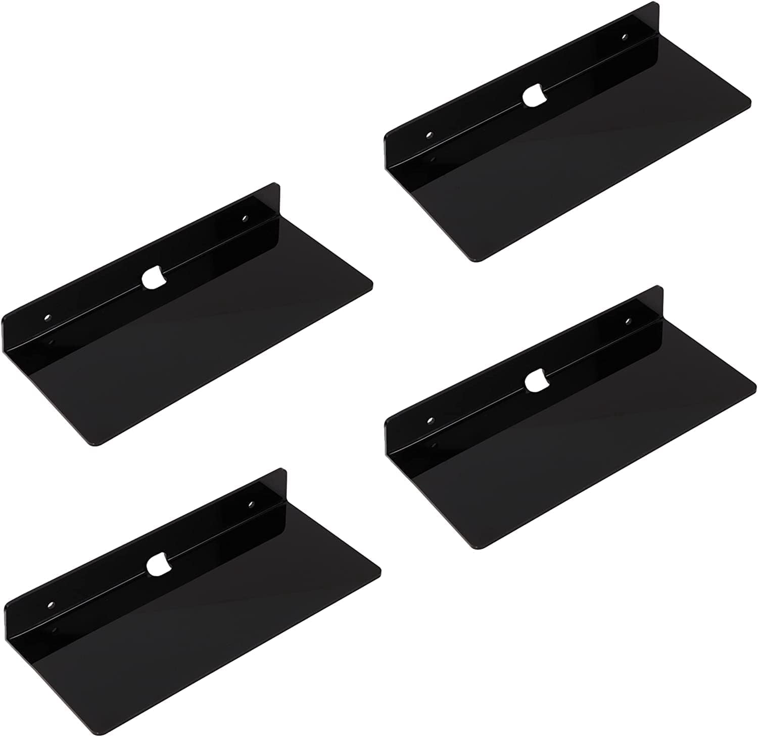 Hltop 9 Inch Acrylic Floating Shelves Small Wall Display Shelf for ...