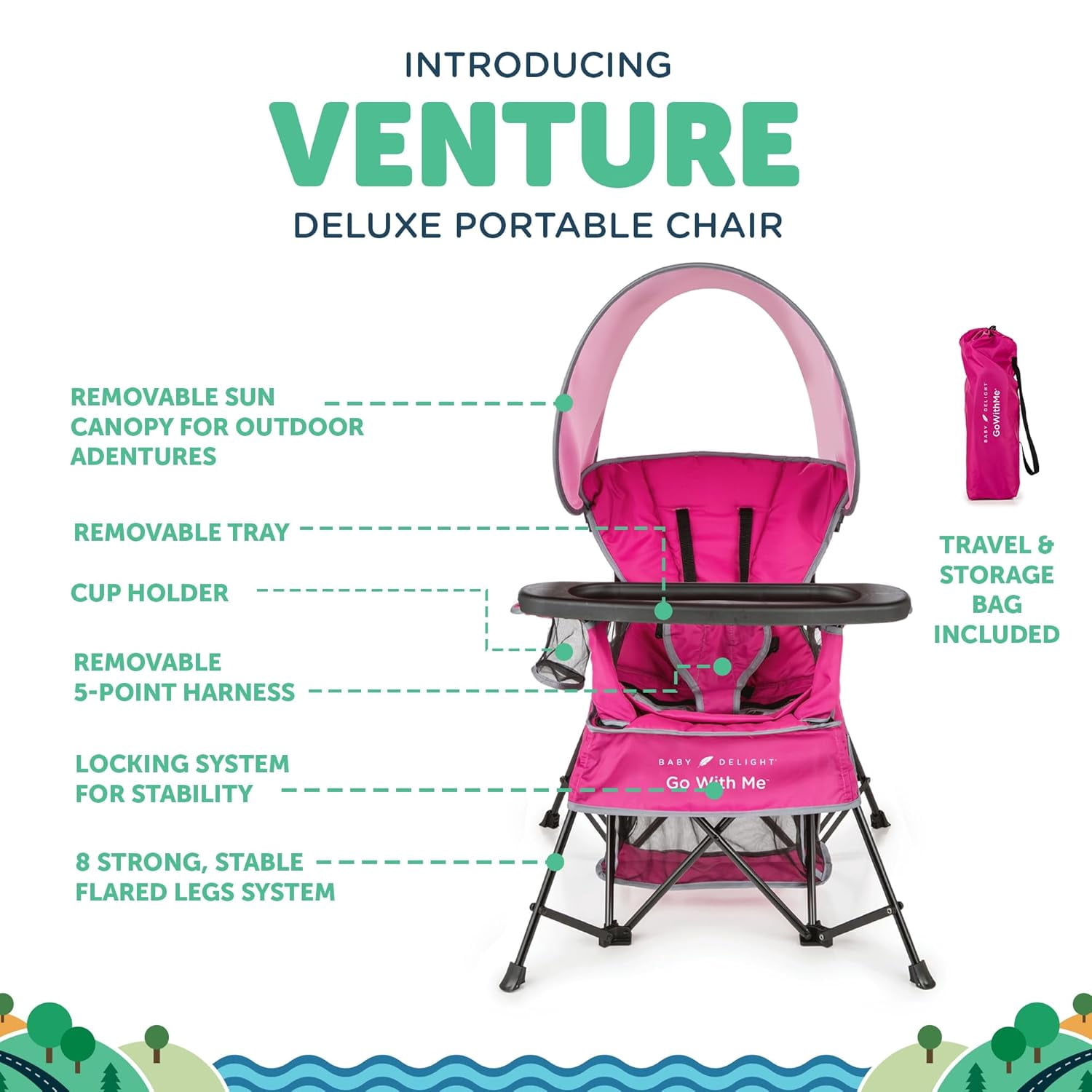 Hltor Go with Me Venture Portable Chair | Indoor and Outdoor | Sun ...