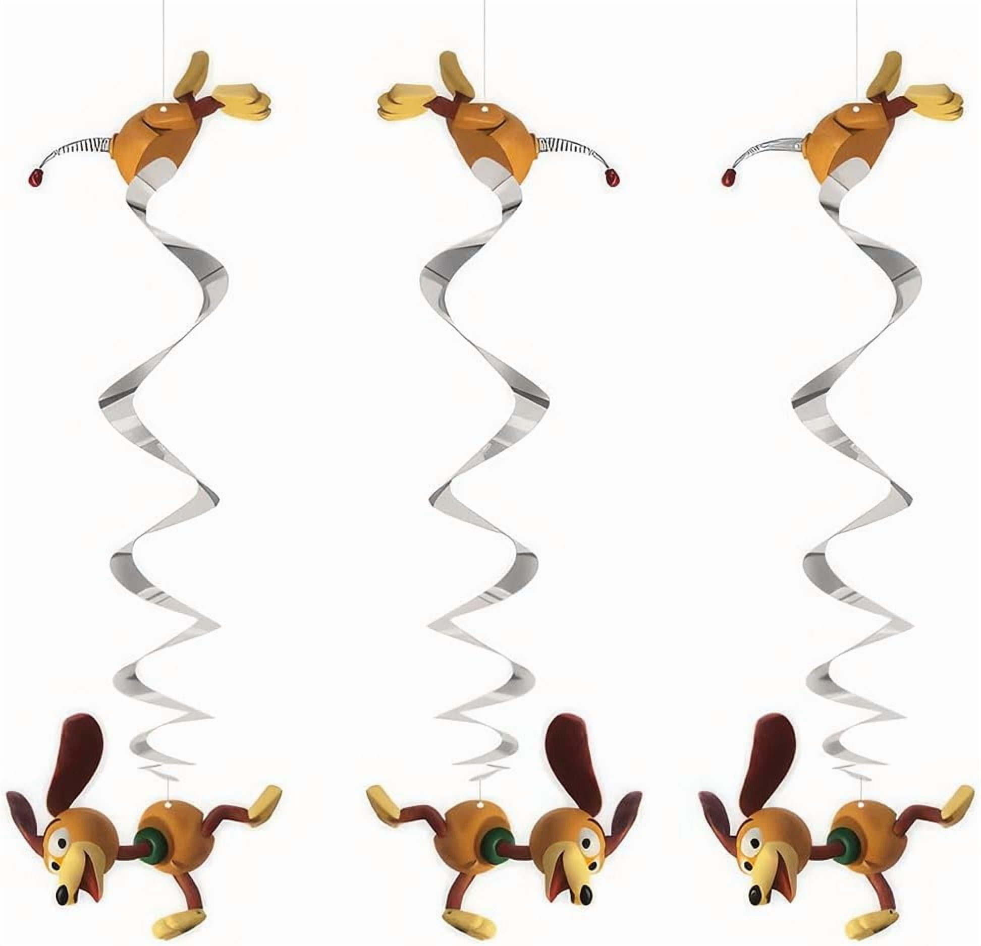 Hltpt Toy Story Slinky Dog Hanging Swirl Decorations - 26" Silver 3 Pcs ...