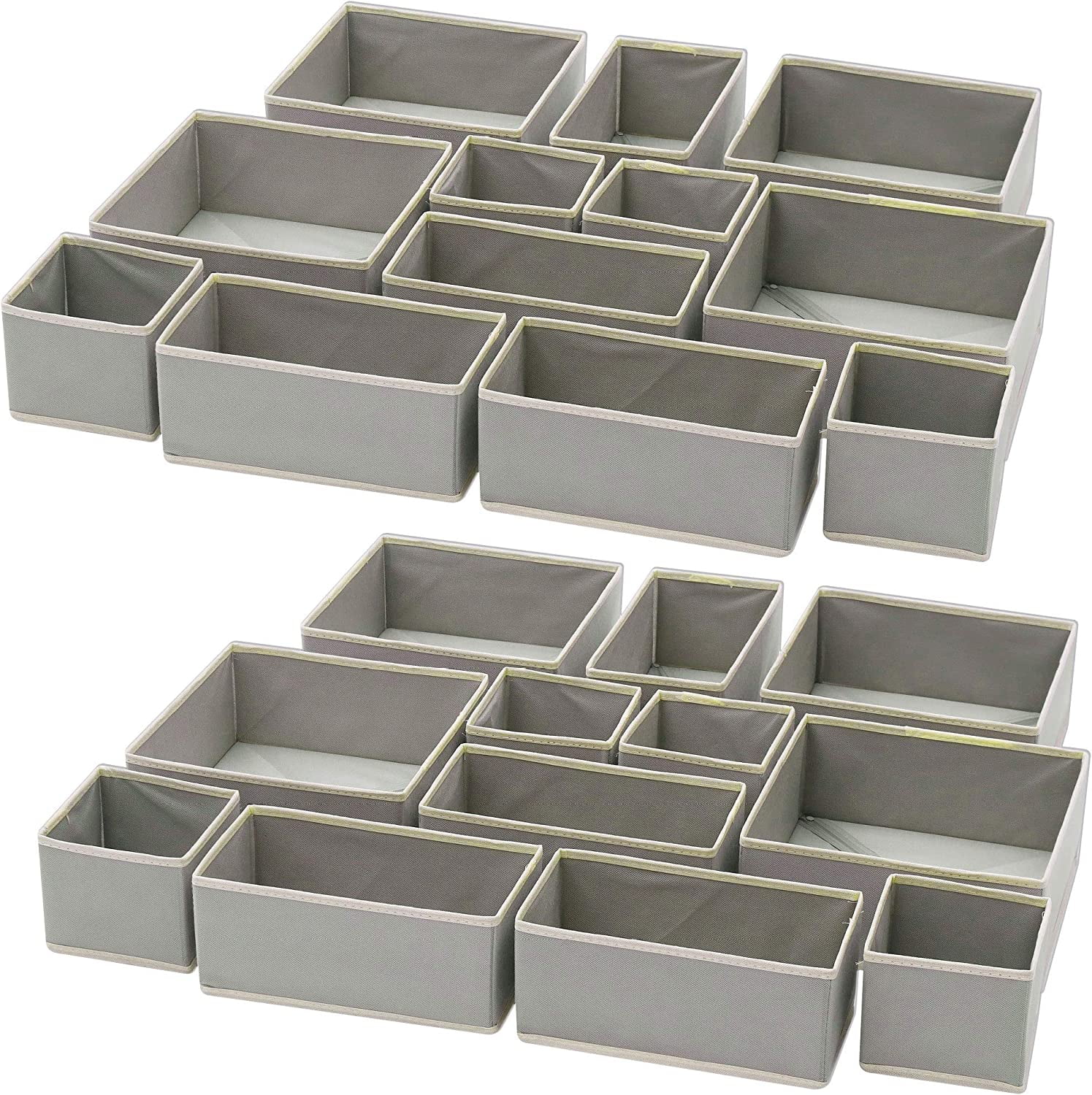 Hltsar HCOCM Set of 24 Foldable Cloth Storage Box Closet Dresser Drawer ...