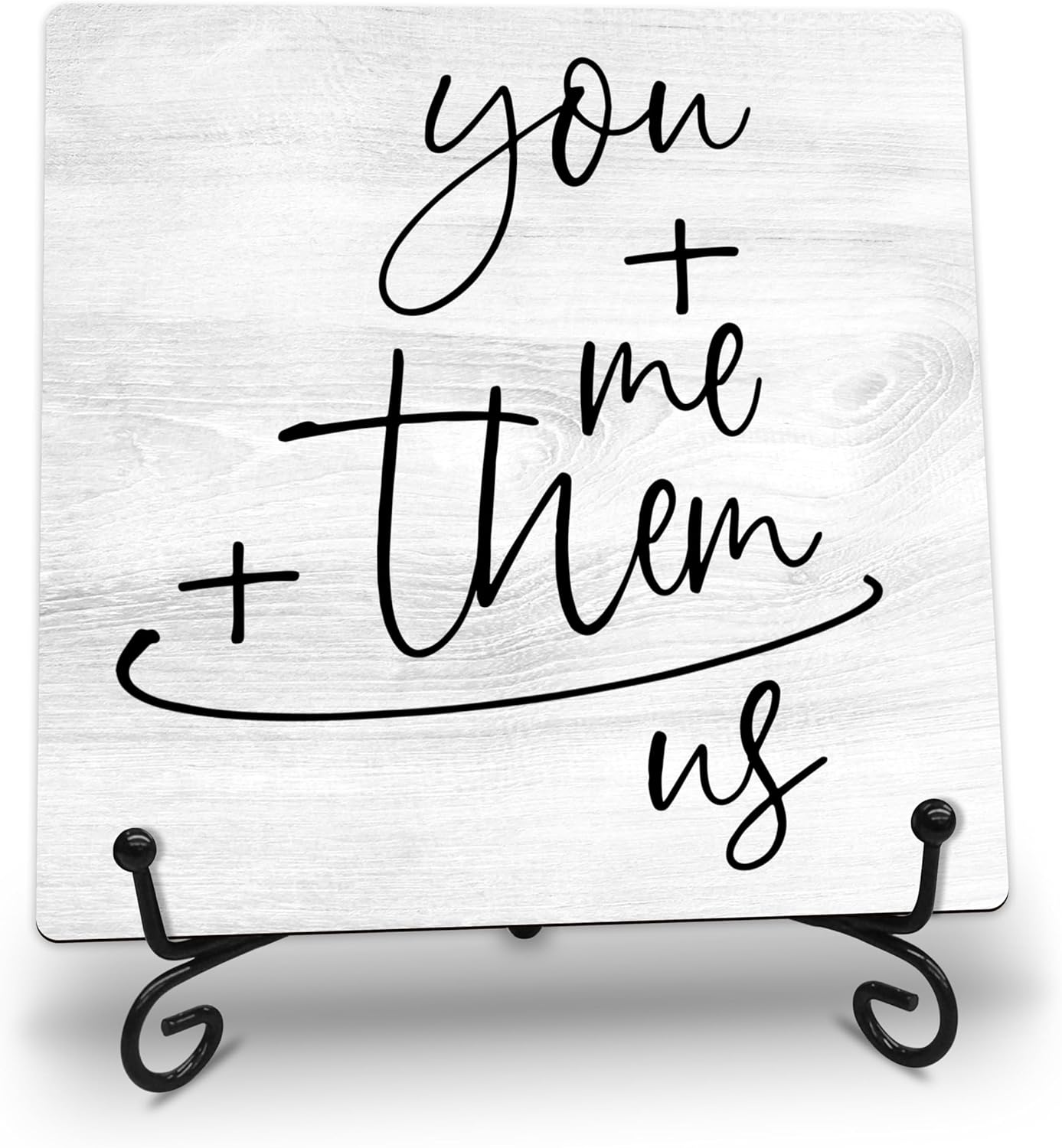 Hltser 5 Inch Modern Wooden Decoration With Metal Support ...