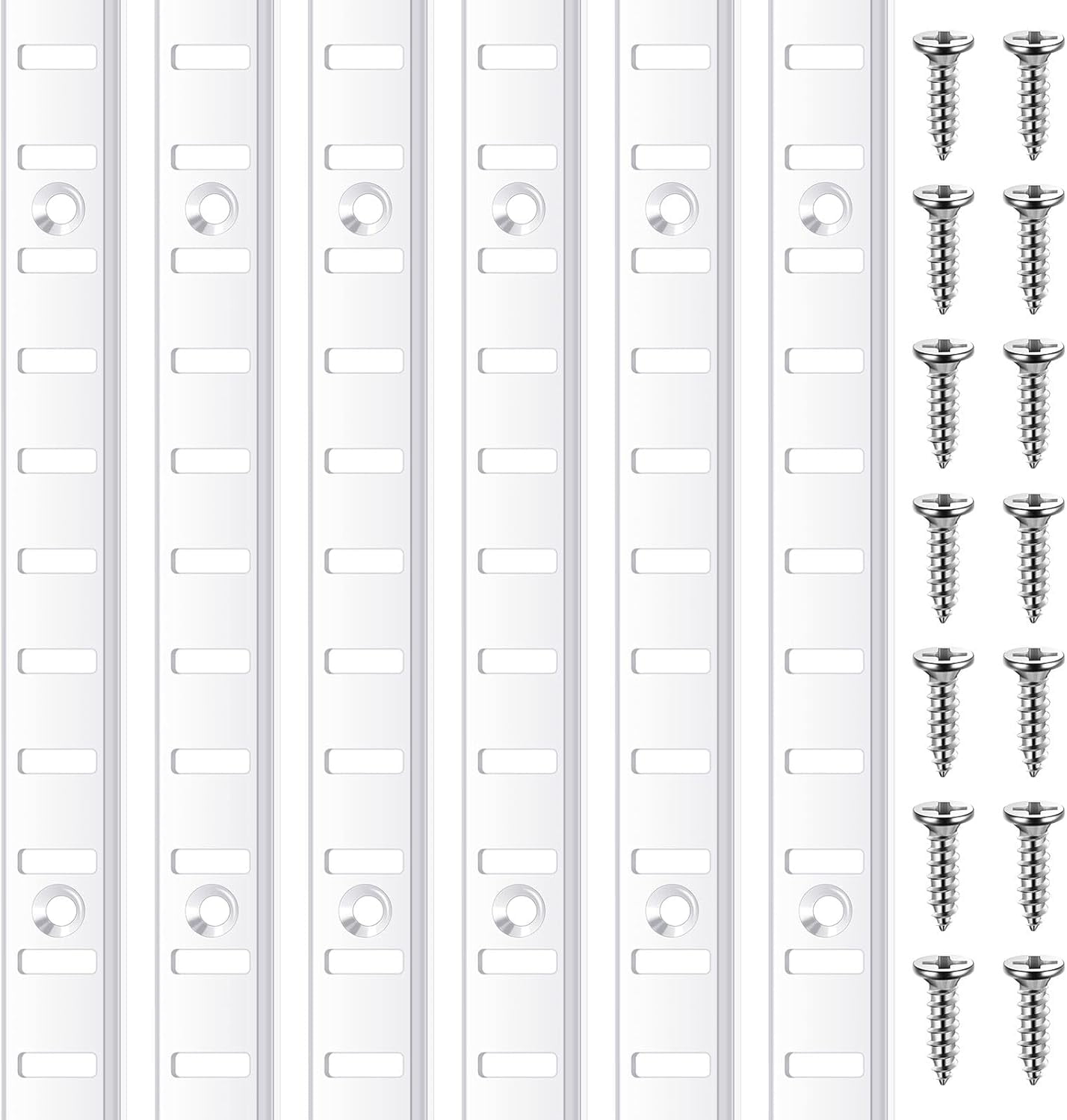 Hltser 6 Pcs 36 Inch Shelf Pilaster metal Mortise Mount Pilaster Strip ...