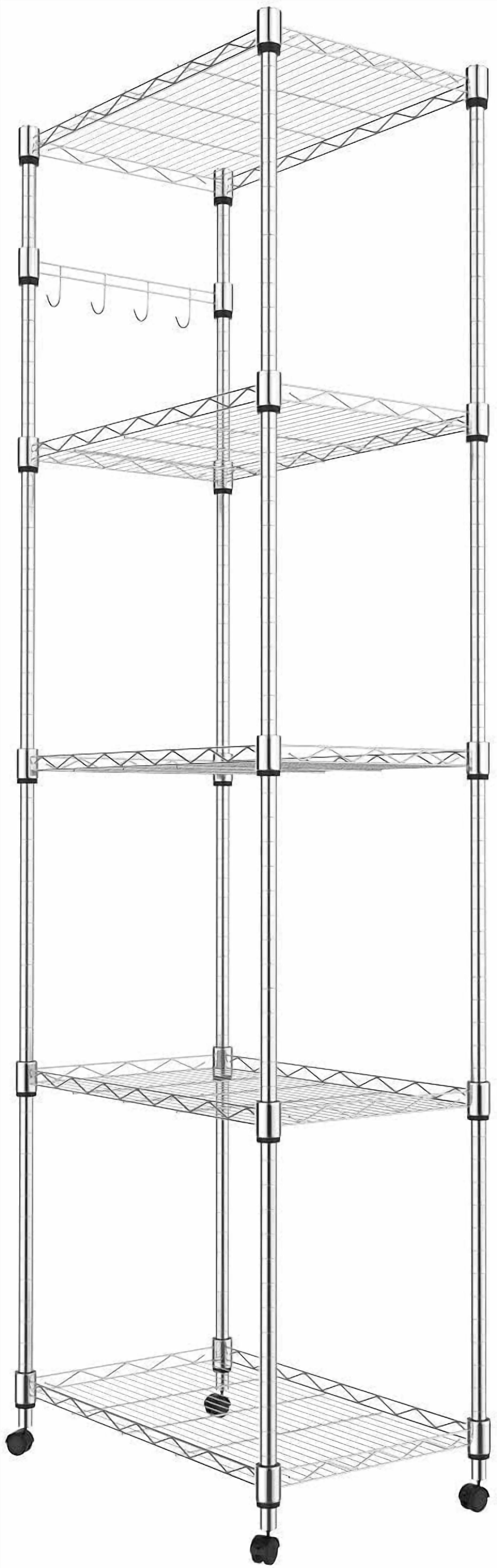 Hltser 6-Tier Storage Shelf Wire Shelving Unit Free Standing Rack ...
