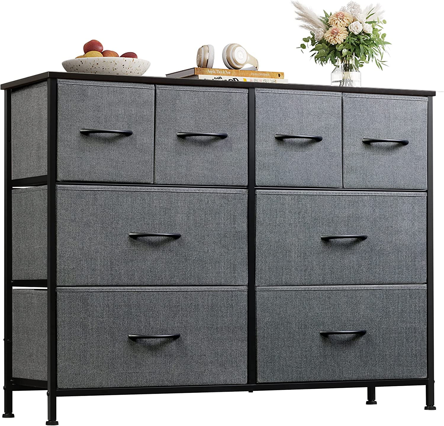 Hltser 8 Drawer Dresser for Bedroom Fabric Dresser with Large Storage ...