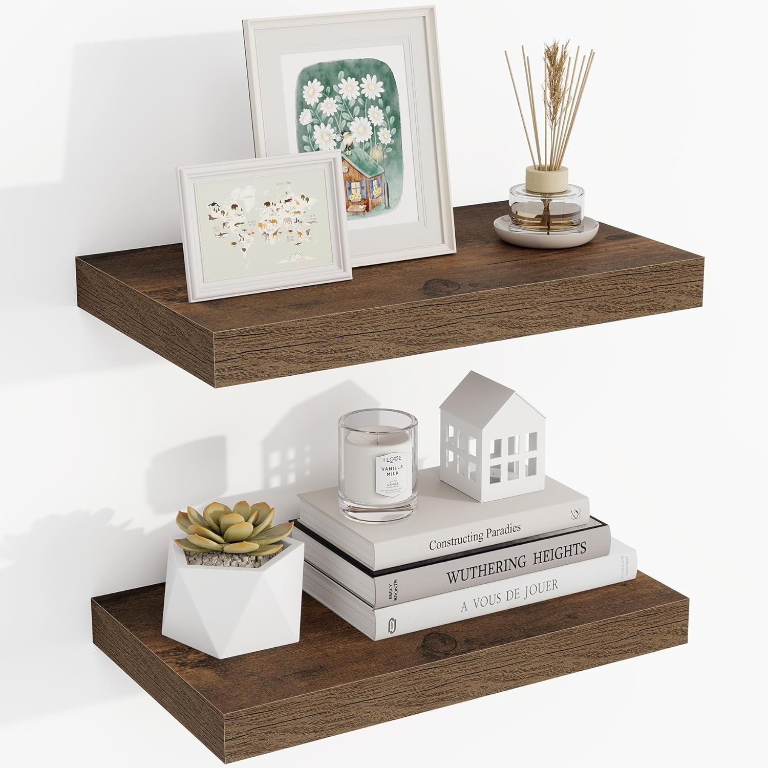 Hltser Acovy 36 Inch Floating Shelves 12 Inch Deep Floating Shelves for ...