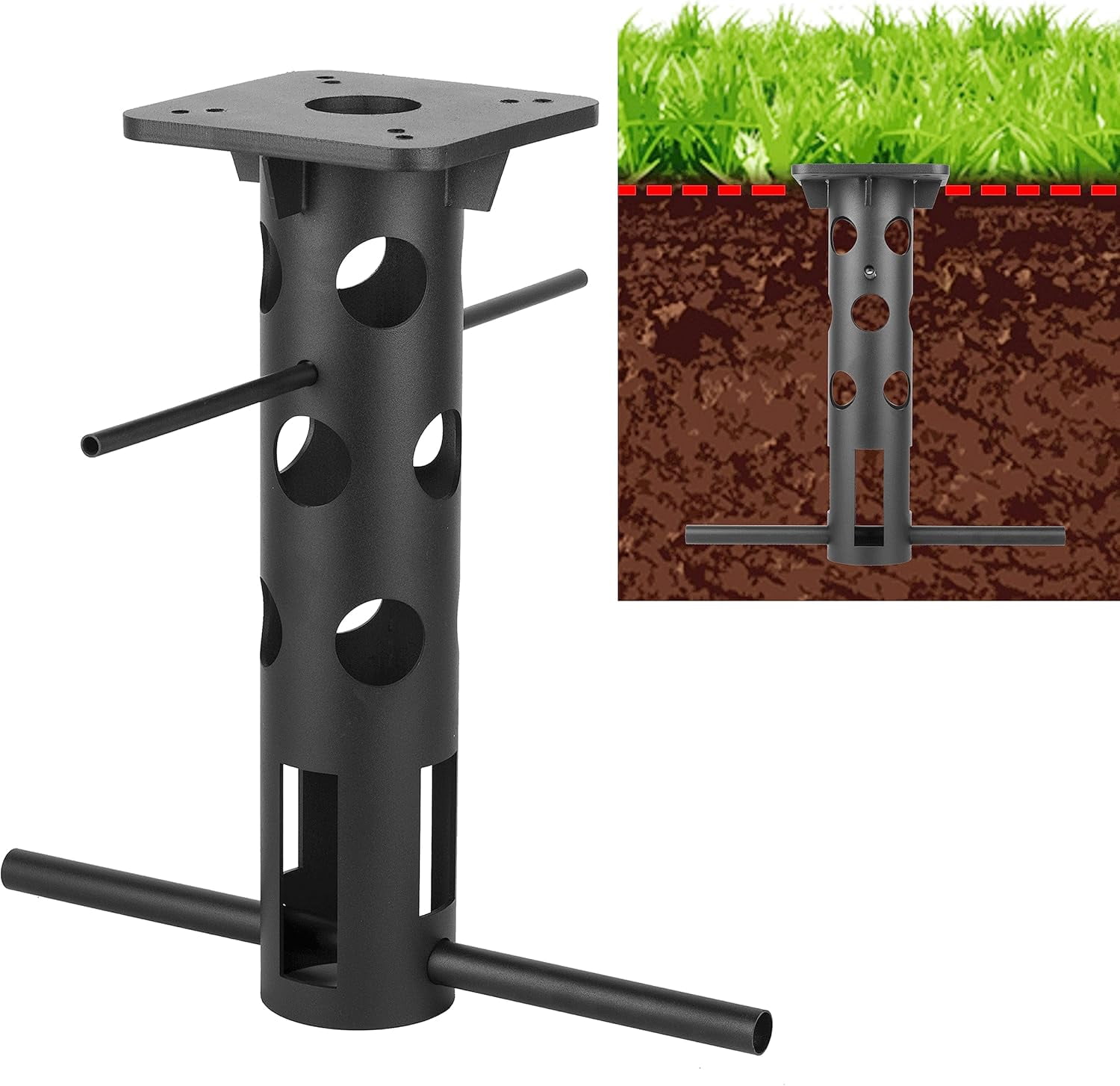 Hltser Base In Ground - Offset In-ground Stand 304 Stainless Steel ...