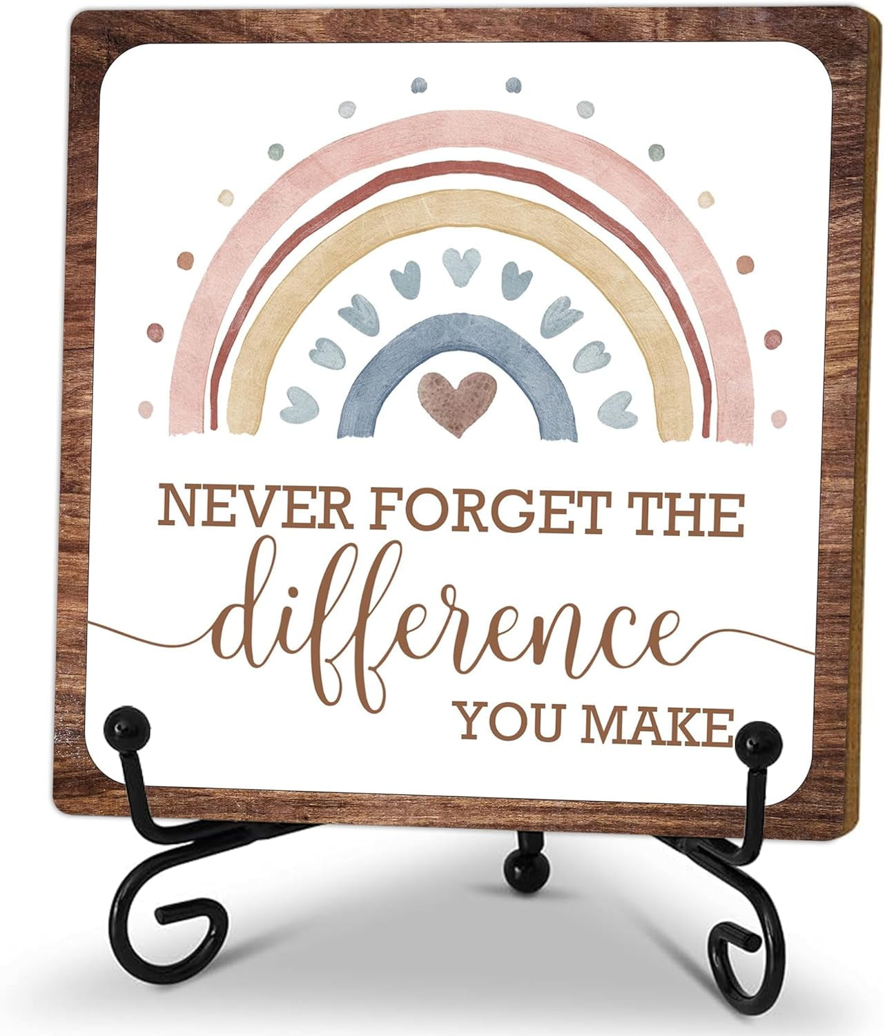 Hltser Boho Rainbow Wooden Sign May You Be Proud Of The Work You Do ...