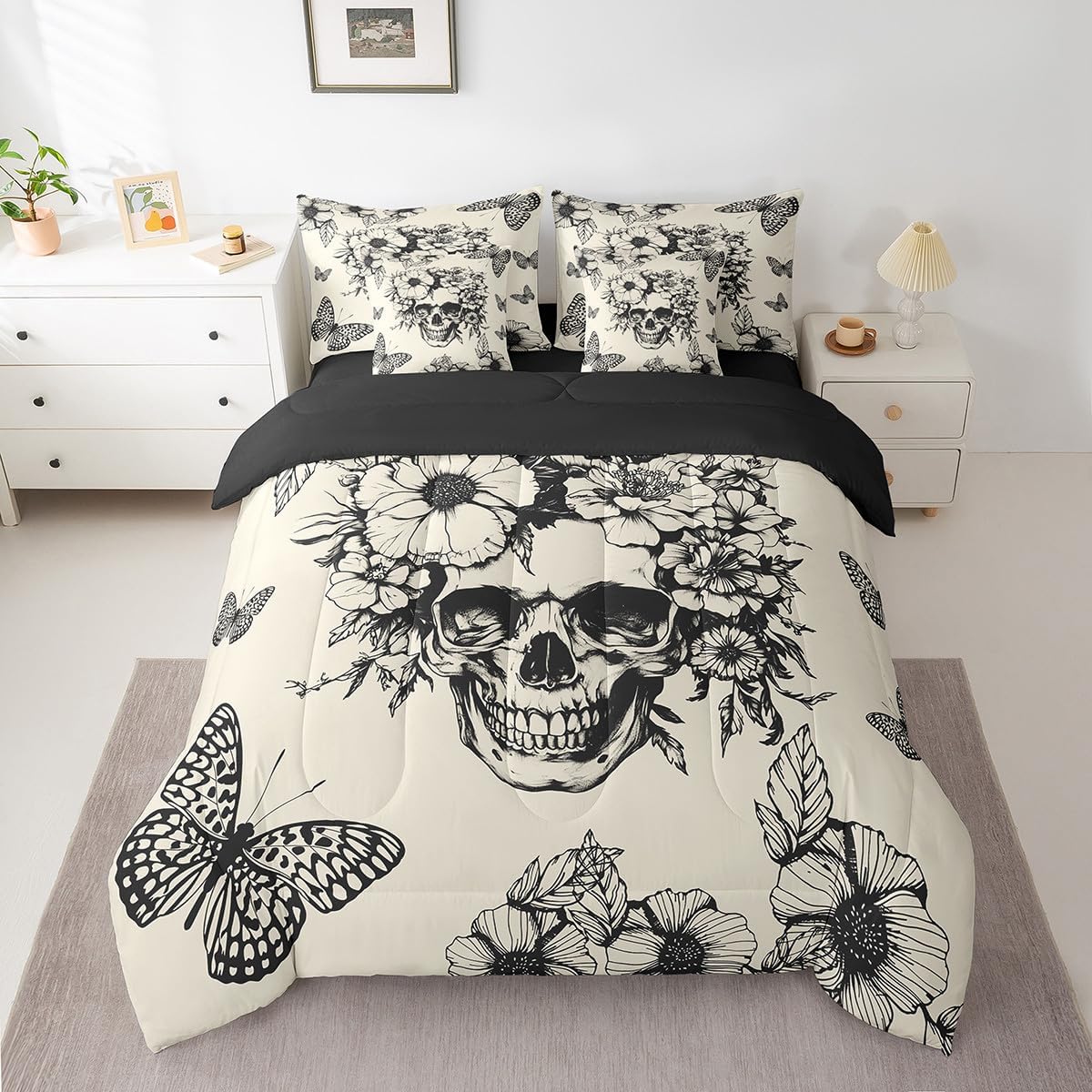 Hltser Cartoon Bee Comforter Set with Sheets Leaf Flower Floral 7 Piece ...