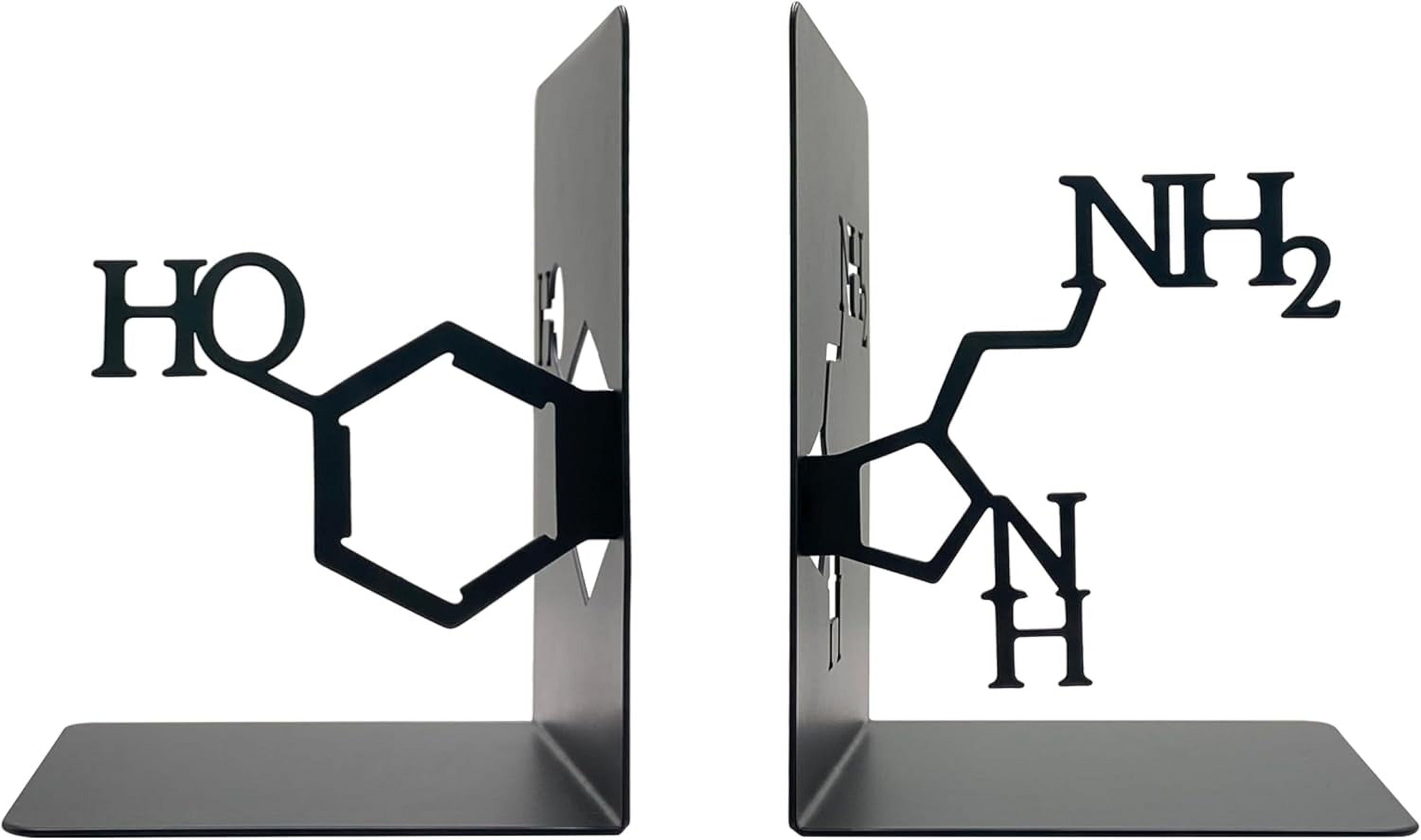 Hltser Chemistry Metal Bookends for Bookshelf Study Room DXYPQZ Office ...