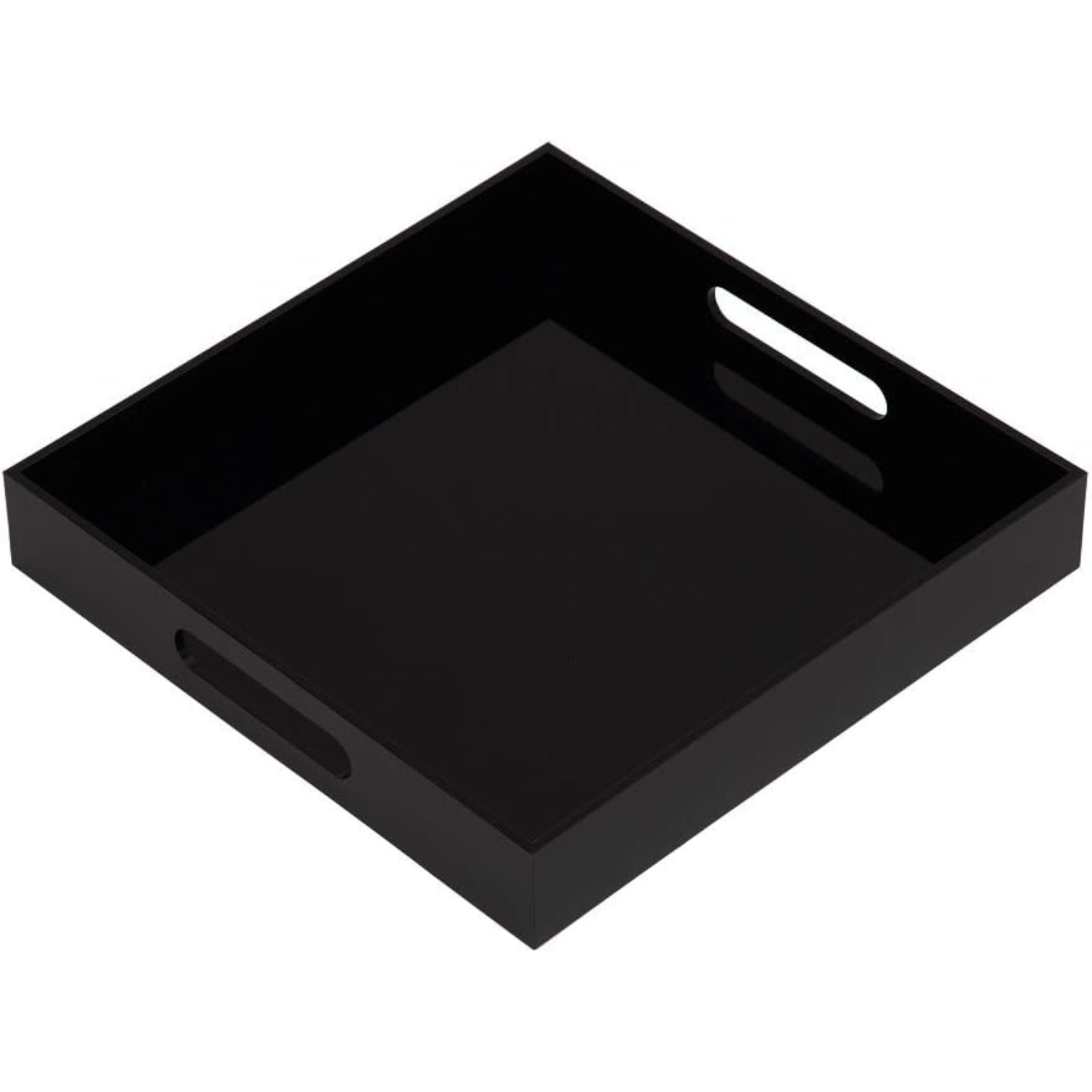 Hltser Clear Sturdy Acrylic Tray with Handles-8"x8"x2"H-Countertop ...