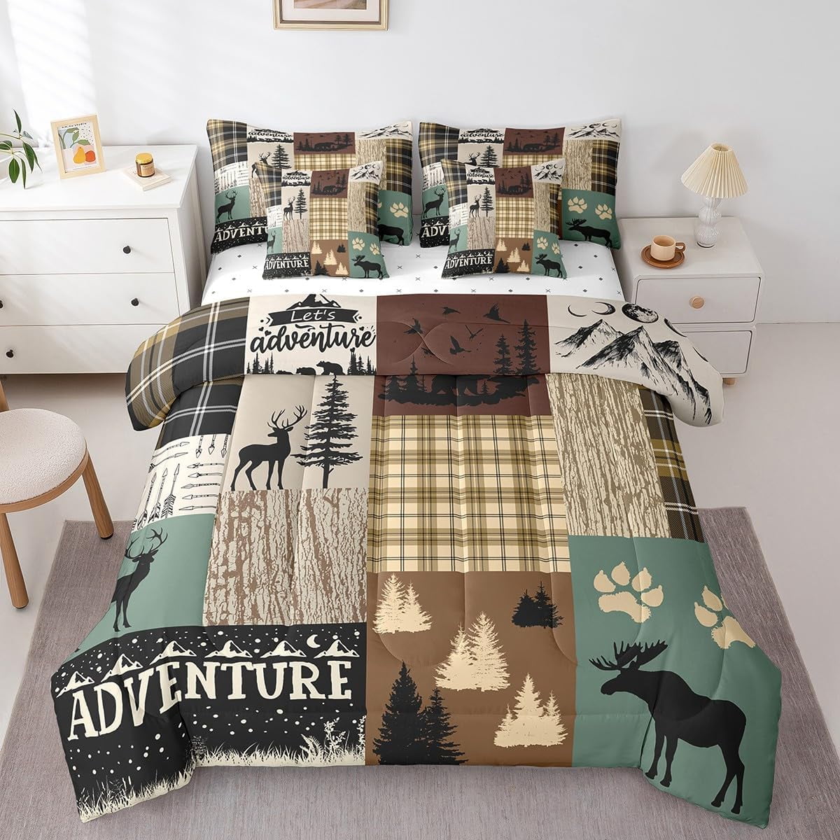 Hltser Country Western Bedding Sets Tribe Geometry Aztec Bed in a Bag ...
