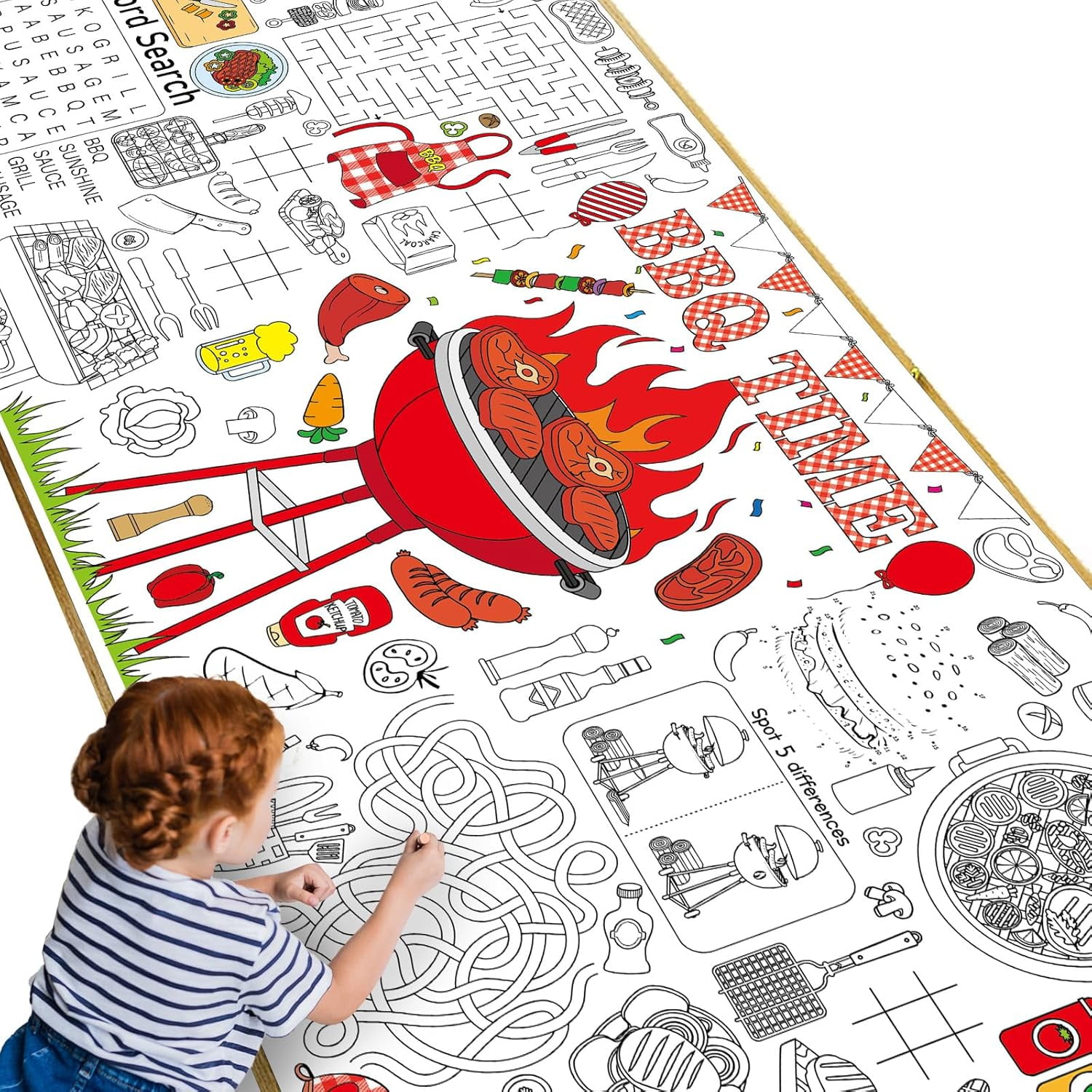 Hltser Family Reunion Giant Coloring Poster for Kids Summer Large ...