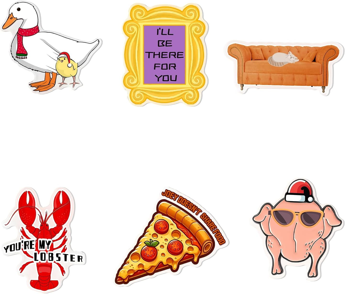 Hltser Friends Fridge Magnets for TV Show Fans Strong Magnetic Friends ...