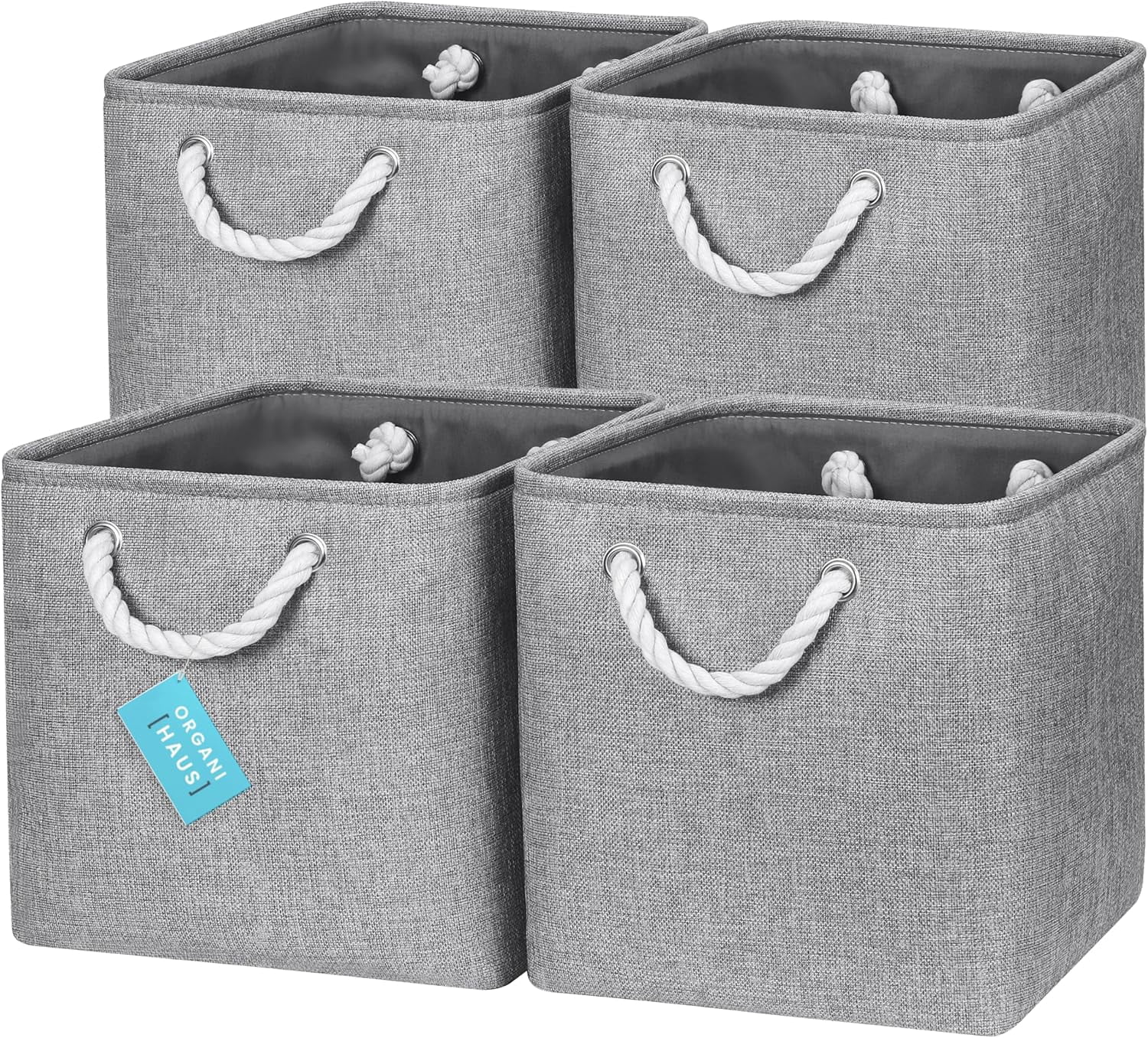 Hltser HCOCM 11x11 Fabric Cubes Storage Bins Foldable Collapsible ...