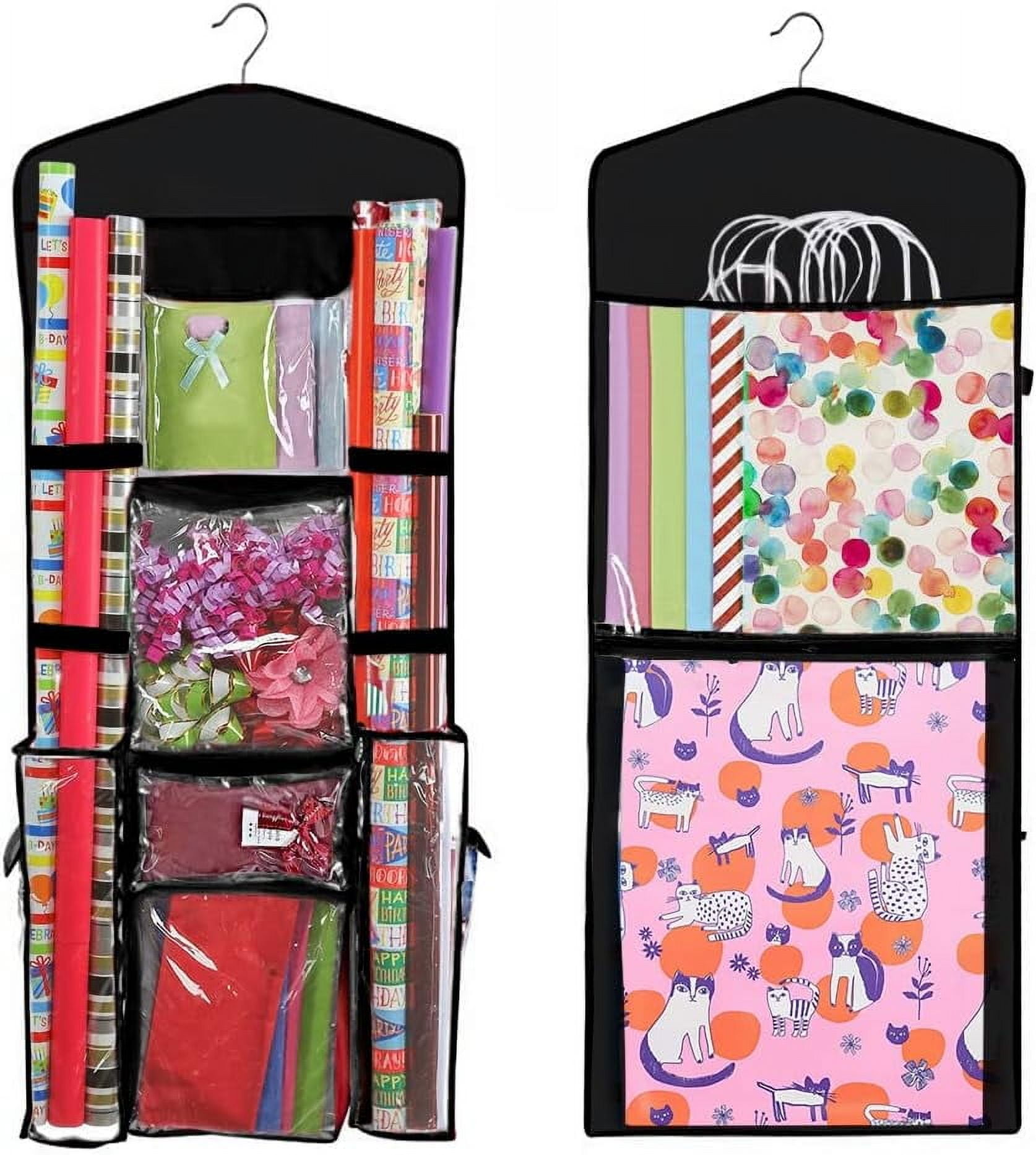 Hltser HCOCM Wrapping Paper Storage Hanging | Gift Wrap Organizer ...