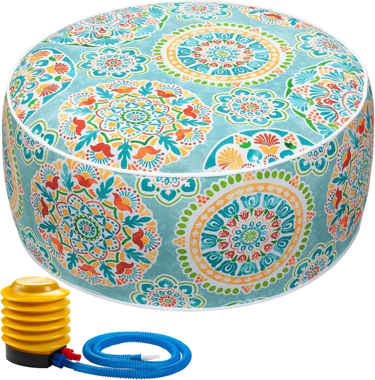 Hltser Inflatable Stool Ottoman Footrest with Handle All Weather ...