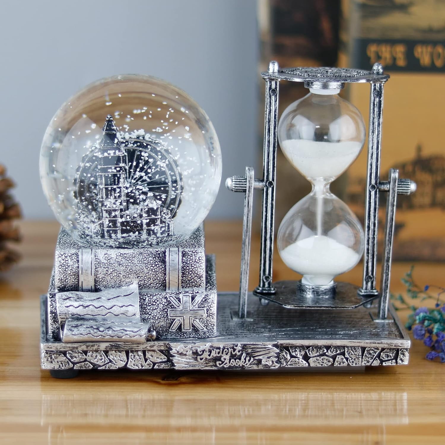 Hltser LED MusicCrystal Snow ， Sand Timer ，Hourglass Home Decor Table ...
