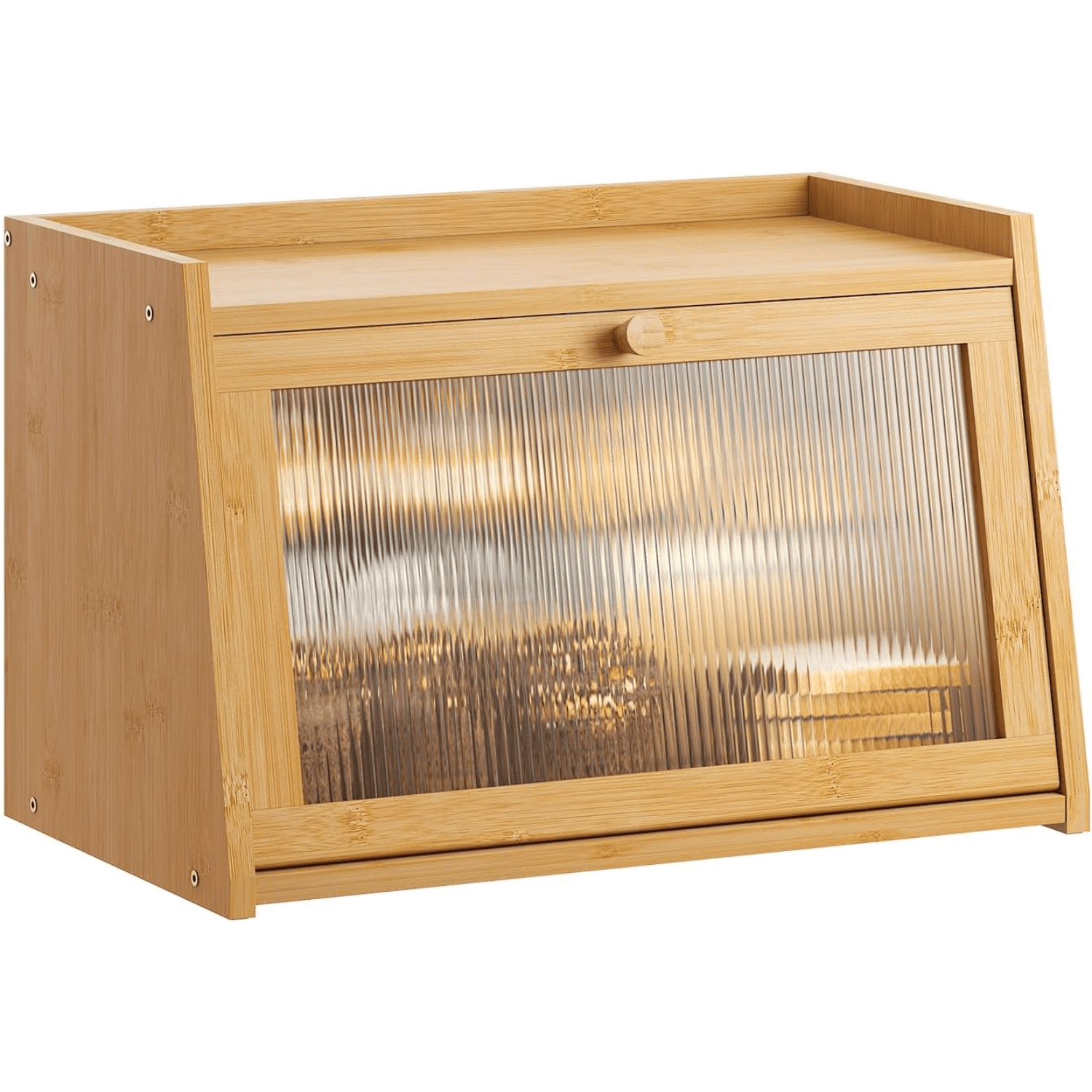 Hltser Large Bread Easy Access & Cleaning - Bamboo Bread for Kitchen ...