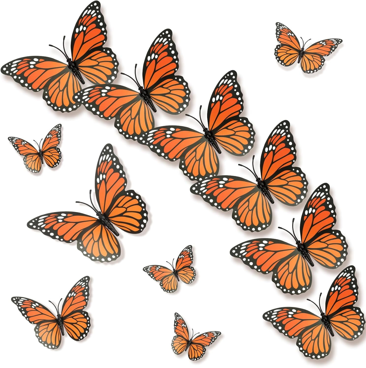 Hltser Monarch Butterfly Decorations 3D Monarch Butterfly Wall Decor 12 ...