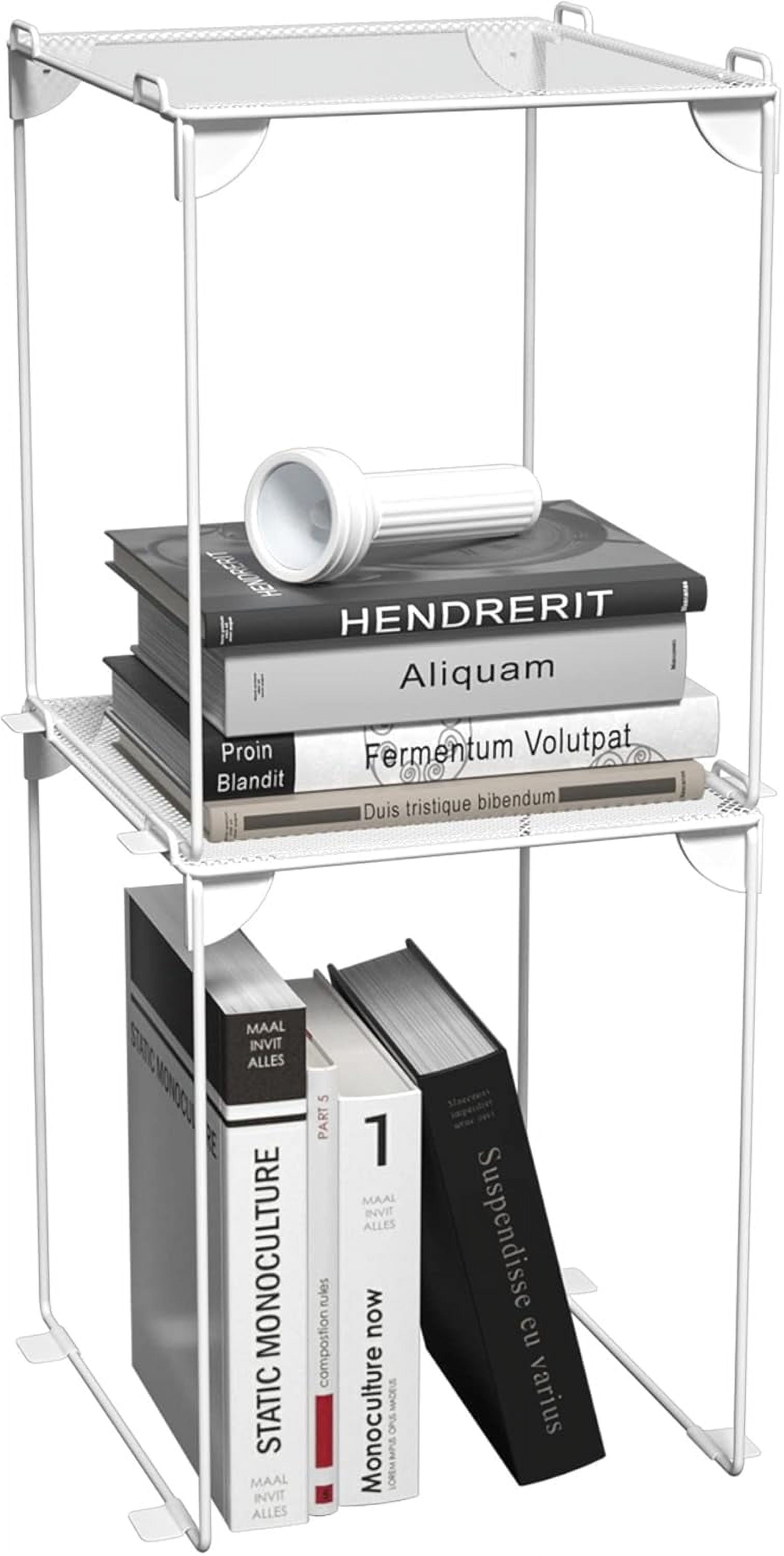 Hltser Pack 2 Mesh Locker Shelf Stackable Extra Tall Locker Organizer ...