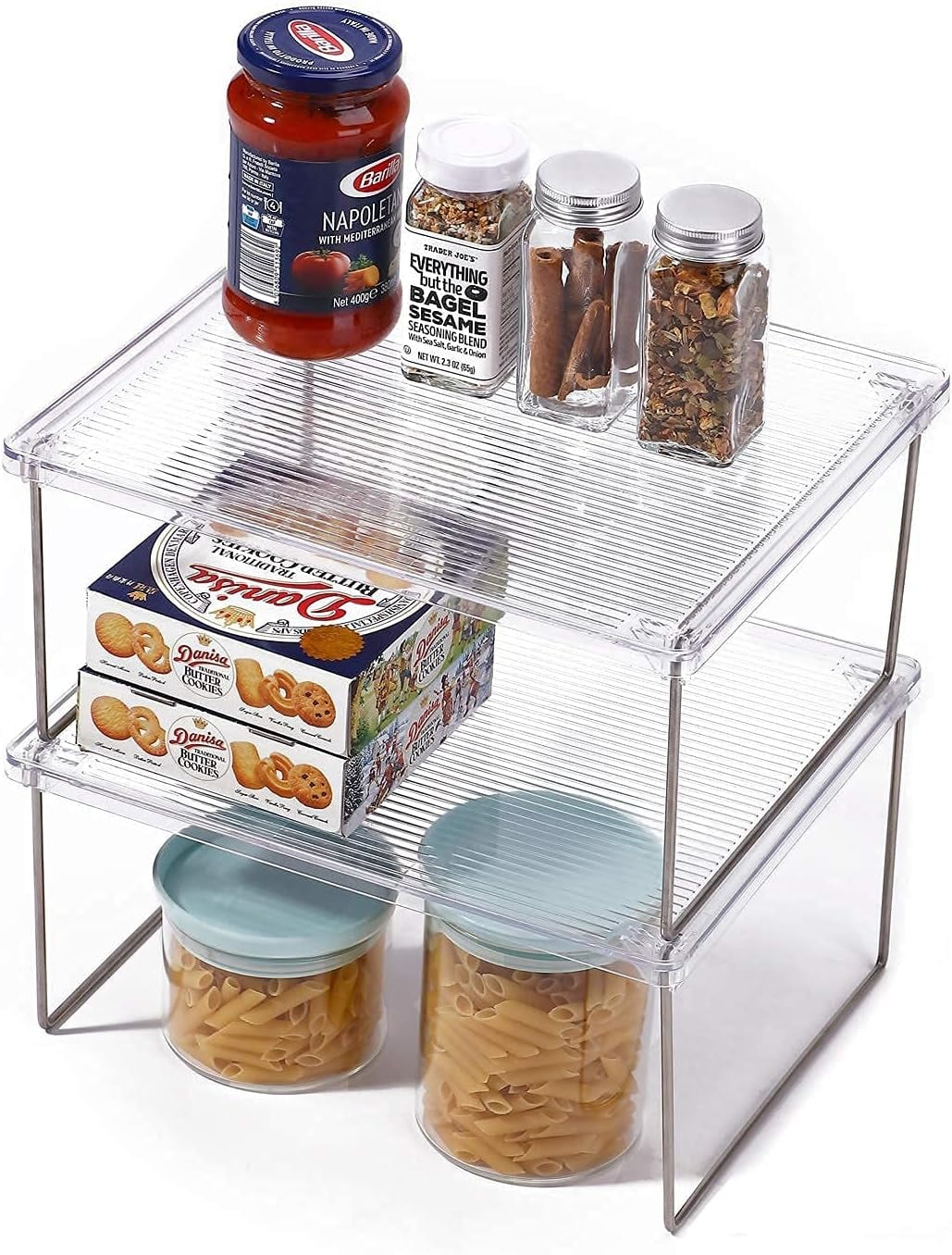 Hltser Pantry Organizer Cabinet Storage Shelf Rack Stackable Cabinet ...