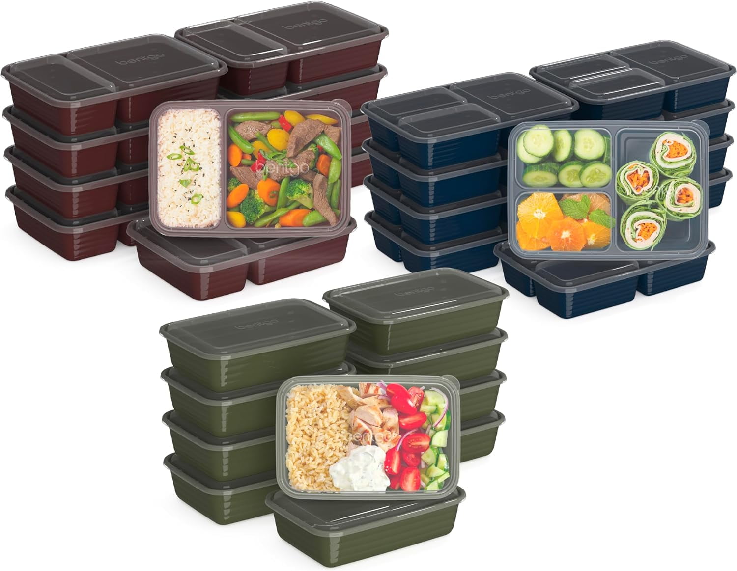 Hltser Prep 60-Piece Meal Prep Kit - Reusable Food Containers 1 ...