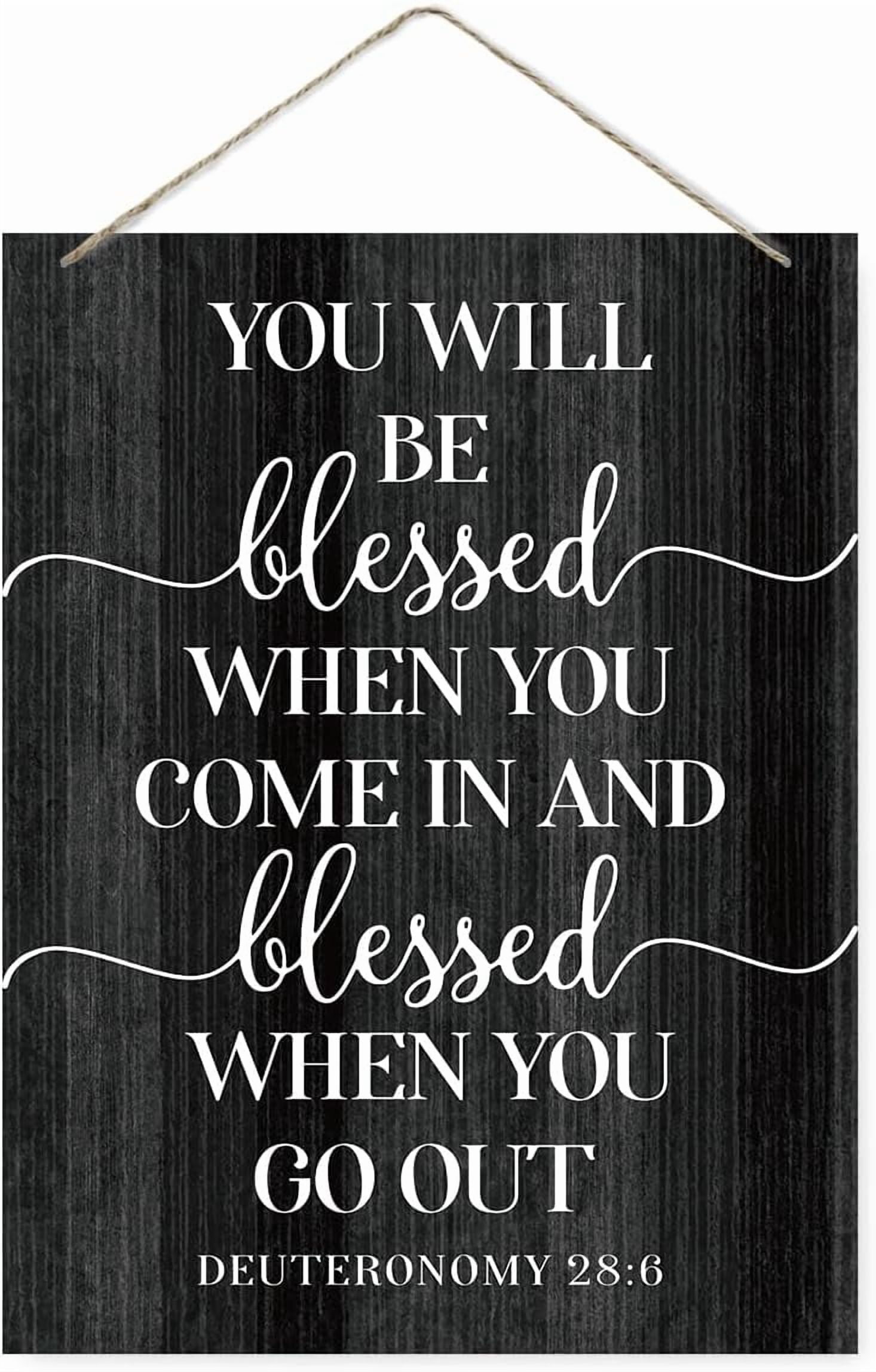 Hltser Religious Decor Sign You will Be Blessed When You Come In Sign ...