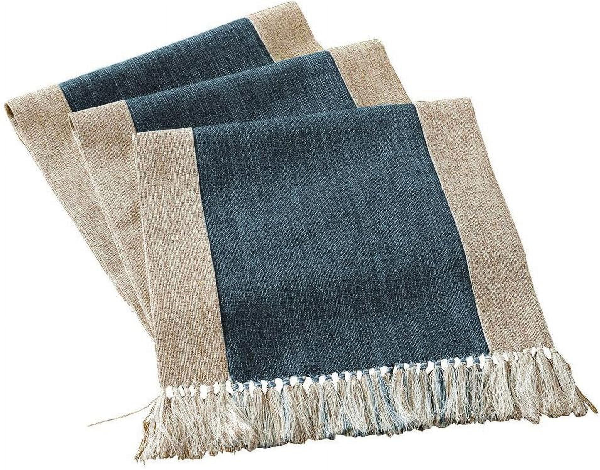 Hltser Rustic Table Runner with Fringe Long Table Runner for Rectangle ...