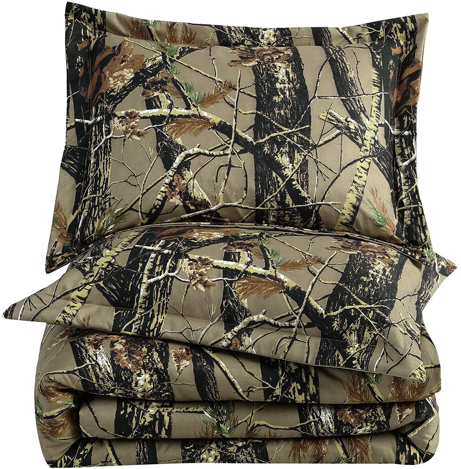 Hltser Salem 3-Piece Cabin Lodge Forest Woods Comforter Set - Nature ...