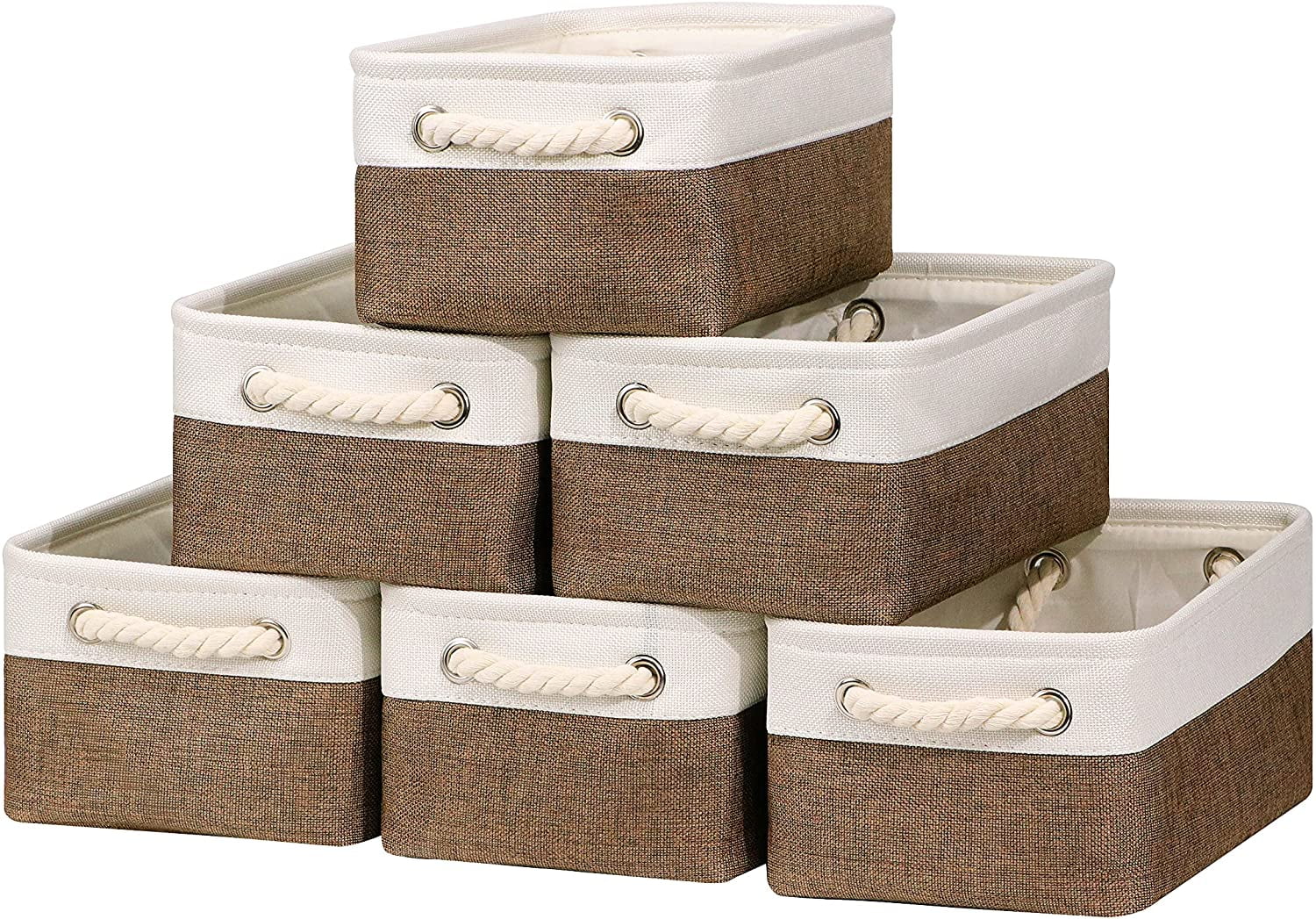 Hltser Small Storage Bins Fabric Baskets for Closet Organization Empty ...