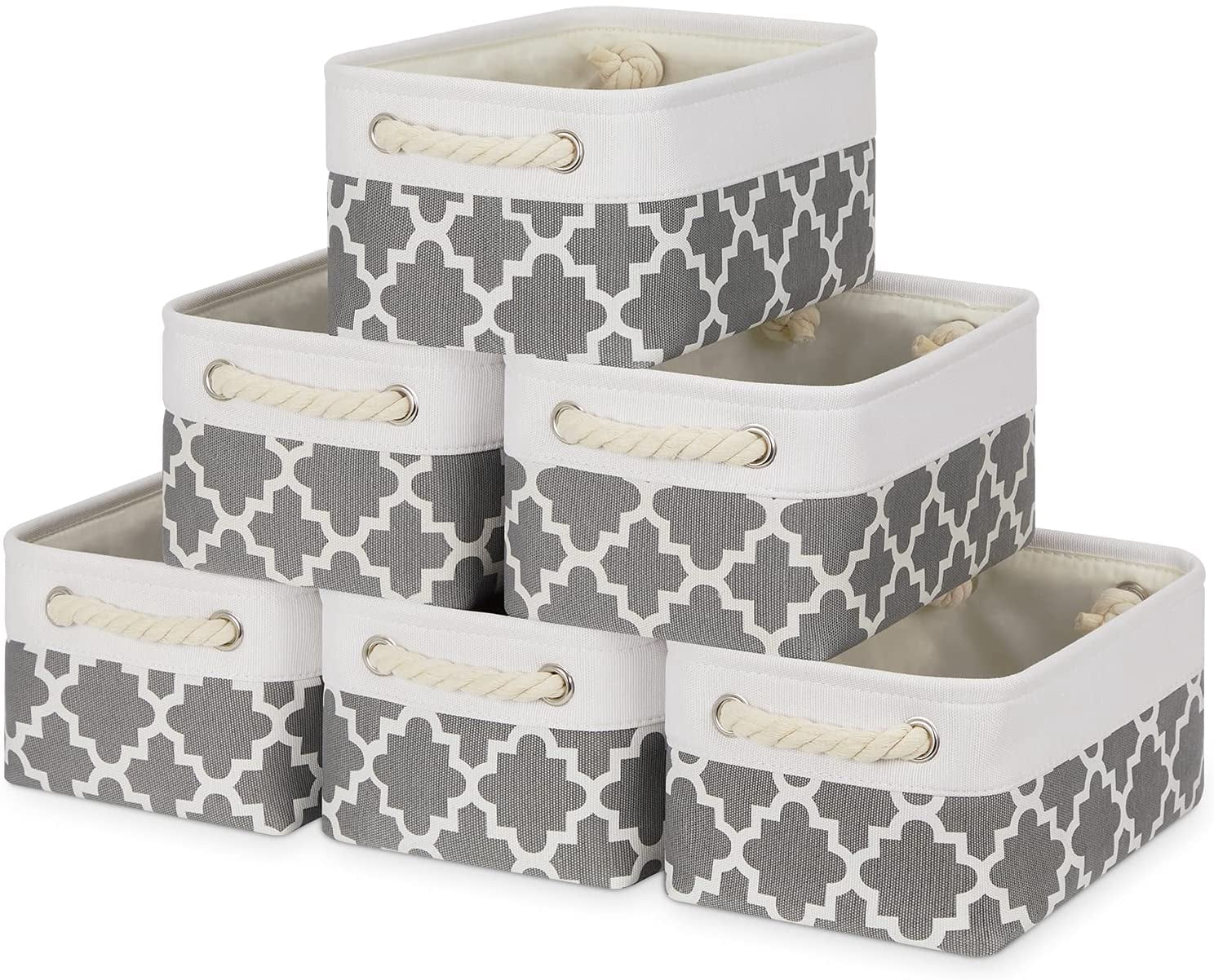 Hltser Small Storage Bins Fabric Baskets for Closet Organization Empty ...